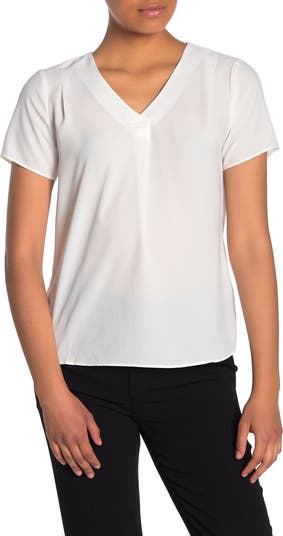 PREMISE STUDIO V-Neck Short Sleeve Blouse | Nordstromrack