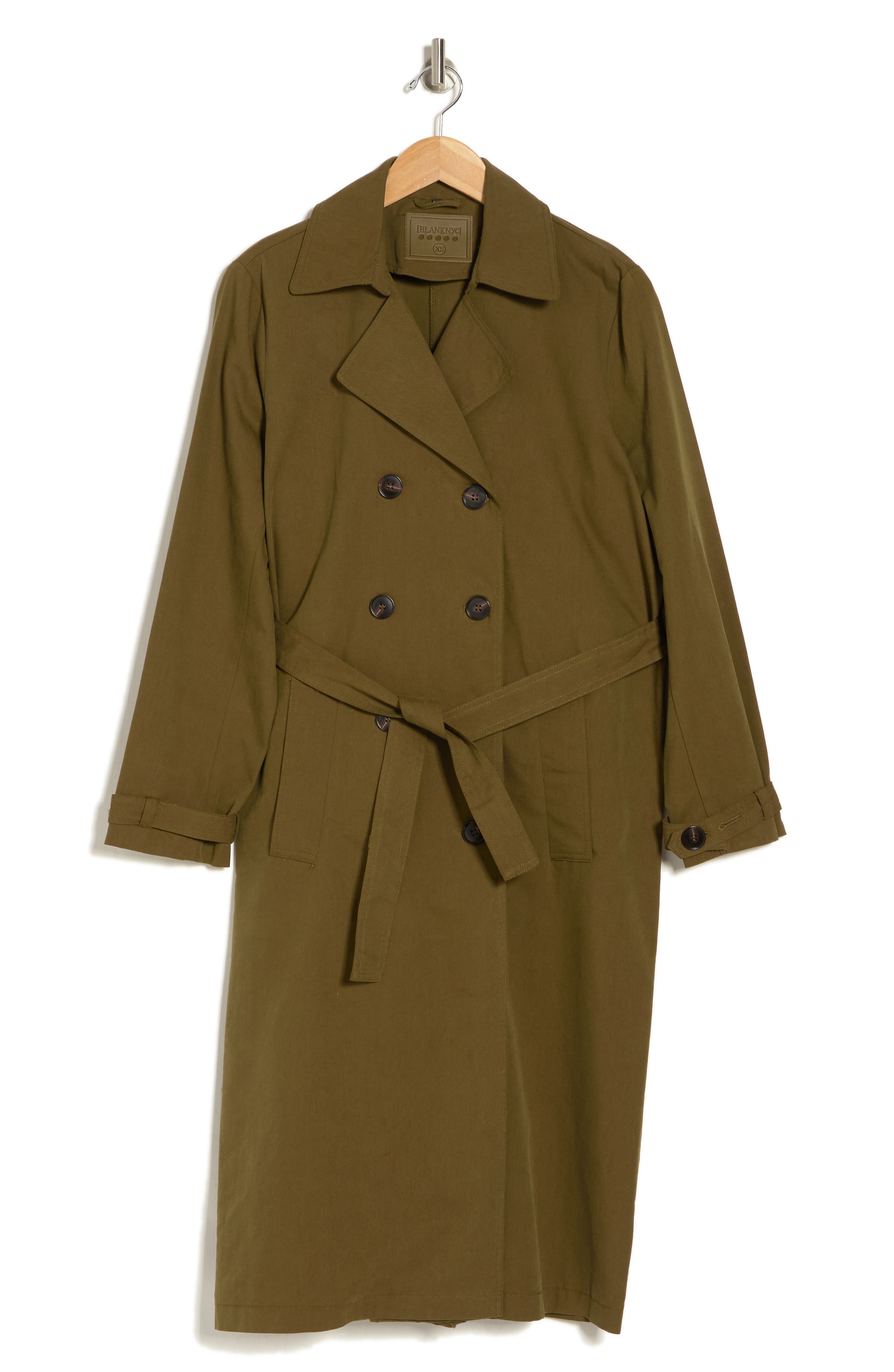BLANKNYC Belted Double Breasted Trench Coat | Nordstromrack