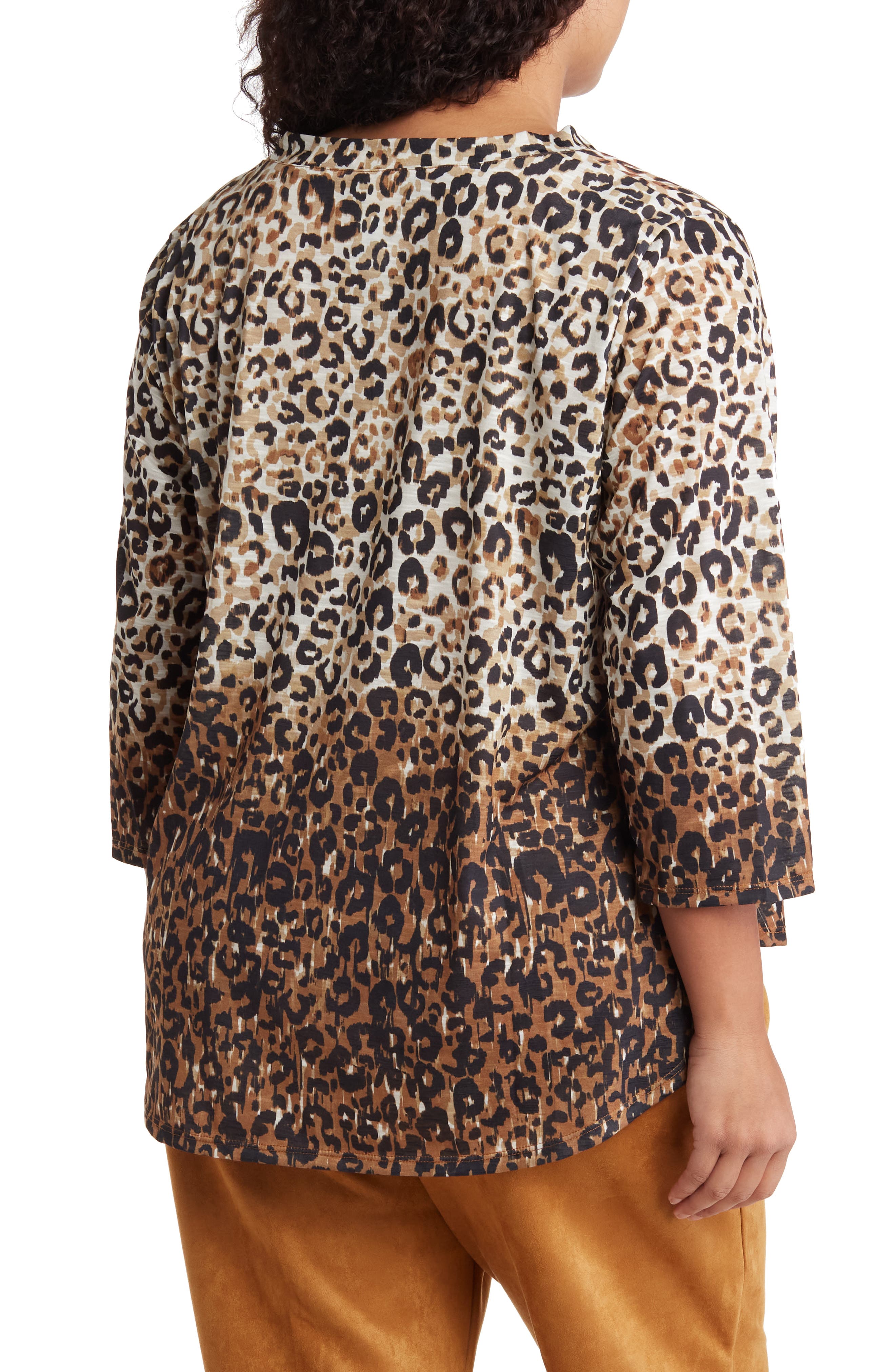 RUBY RD Sublimation Leopard Print Slub Jersey Shirt | Nordstromrack
