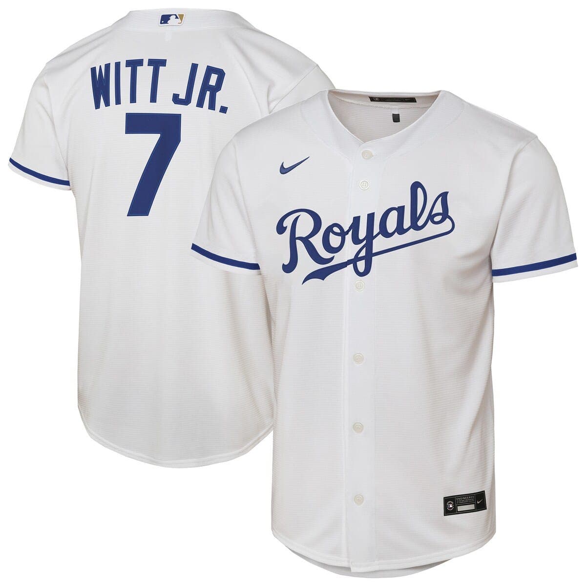 Nike Youth Nike Bobby Witt Jr. White Kansas City Royals Home Replica ...