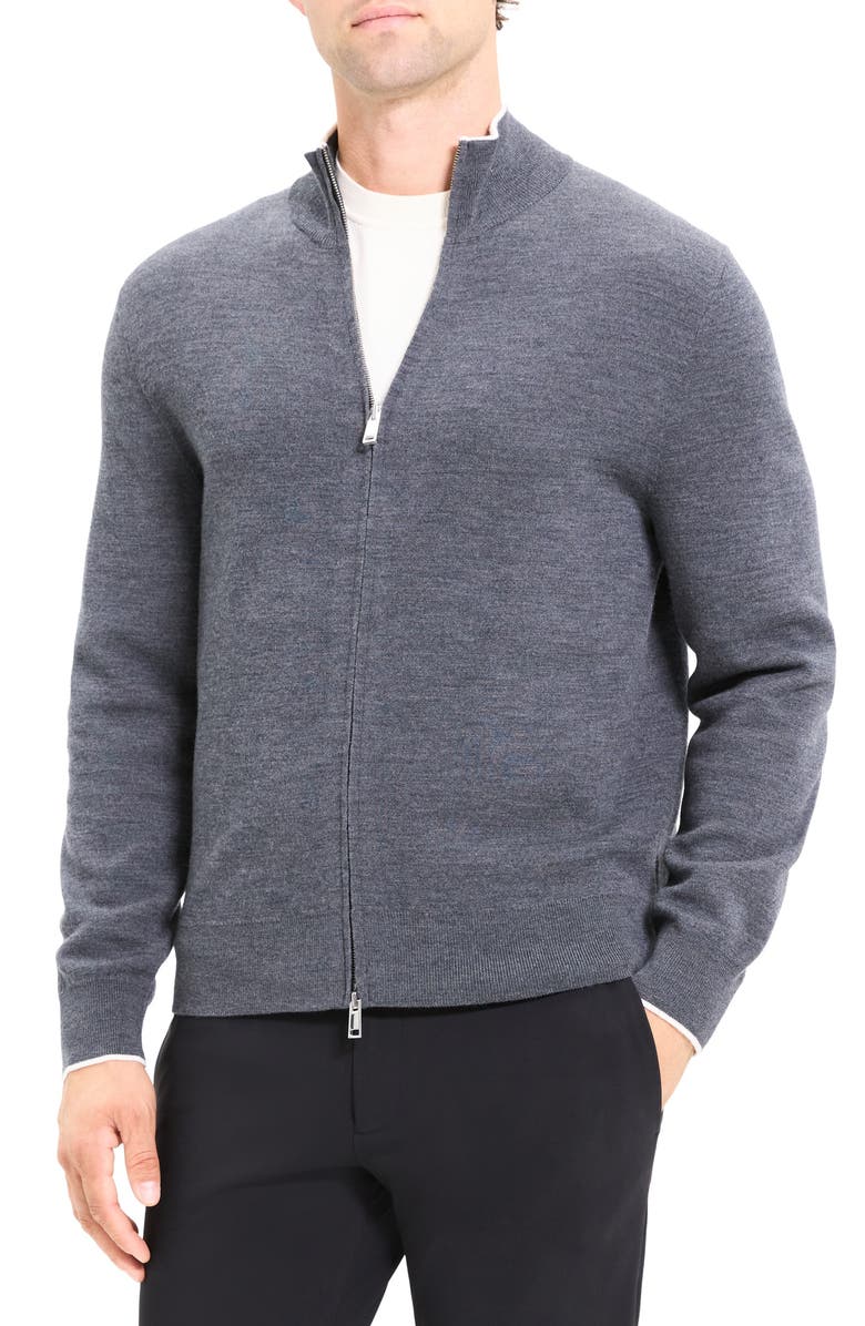 Theory Remi Regal Merino Wool Zip-Up Jacket | Nordstromrack