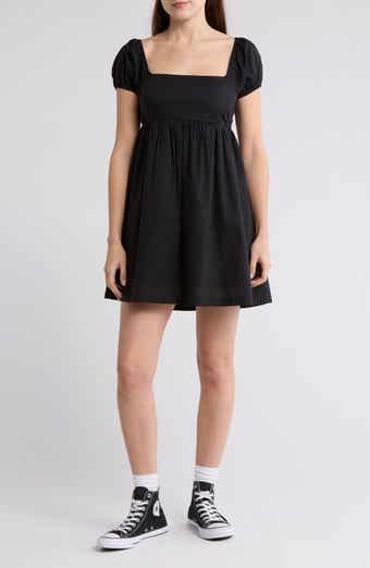 All in Favor Floral Jacquard Puff Sleeve Minidress All in Favor Floral Jacquard Puff Sleeve Minidress