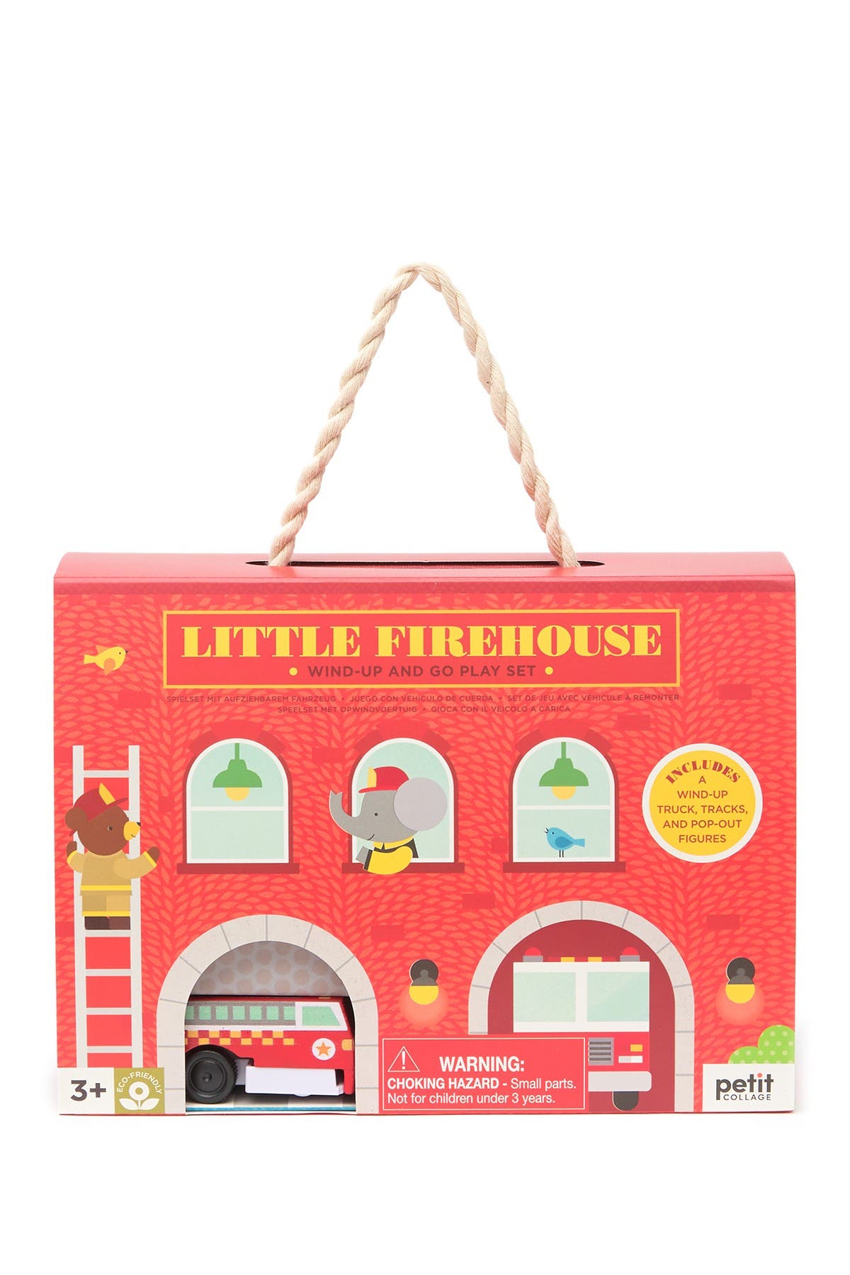 Wild & Wolf Petit Collage Wind Up & Go Fire Station Play Set ...
