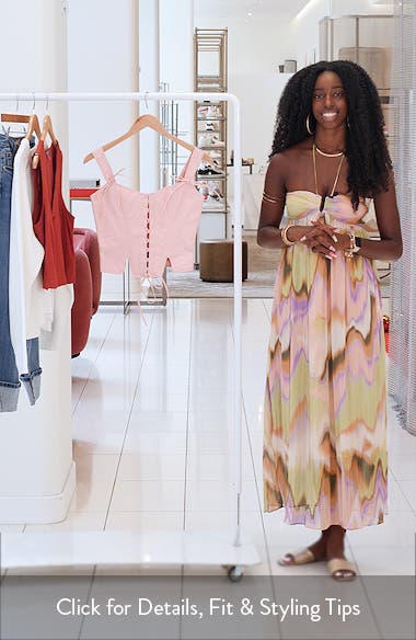 HOUSE OF CB Callie Lace-Up Front Corset Top | Nordstrom