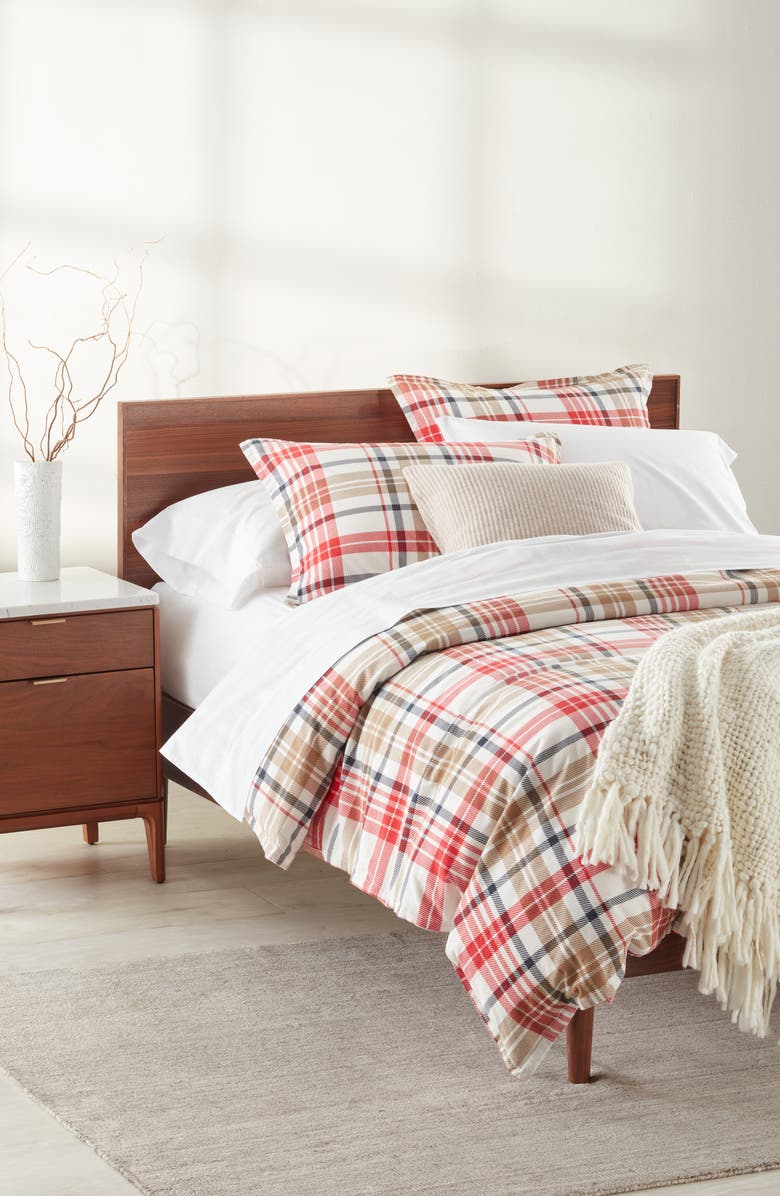 Nordstrom Plaid Flannel Duvet Cover & Shams Set | Nordstromrack