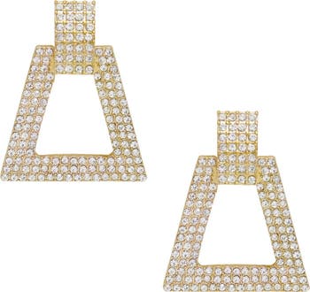 Ettika Crystal Bell Geometric Drop Earrings | Nordstromrack
