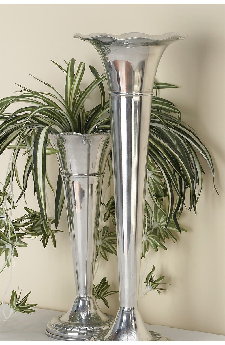 UMA Silver Tall Polished Aluminum Flower Vase | Nordstromrack