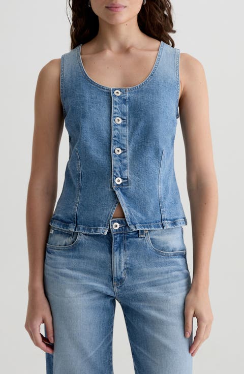 Women's Denim Button Up Tops | Nordstrom