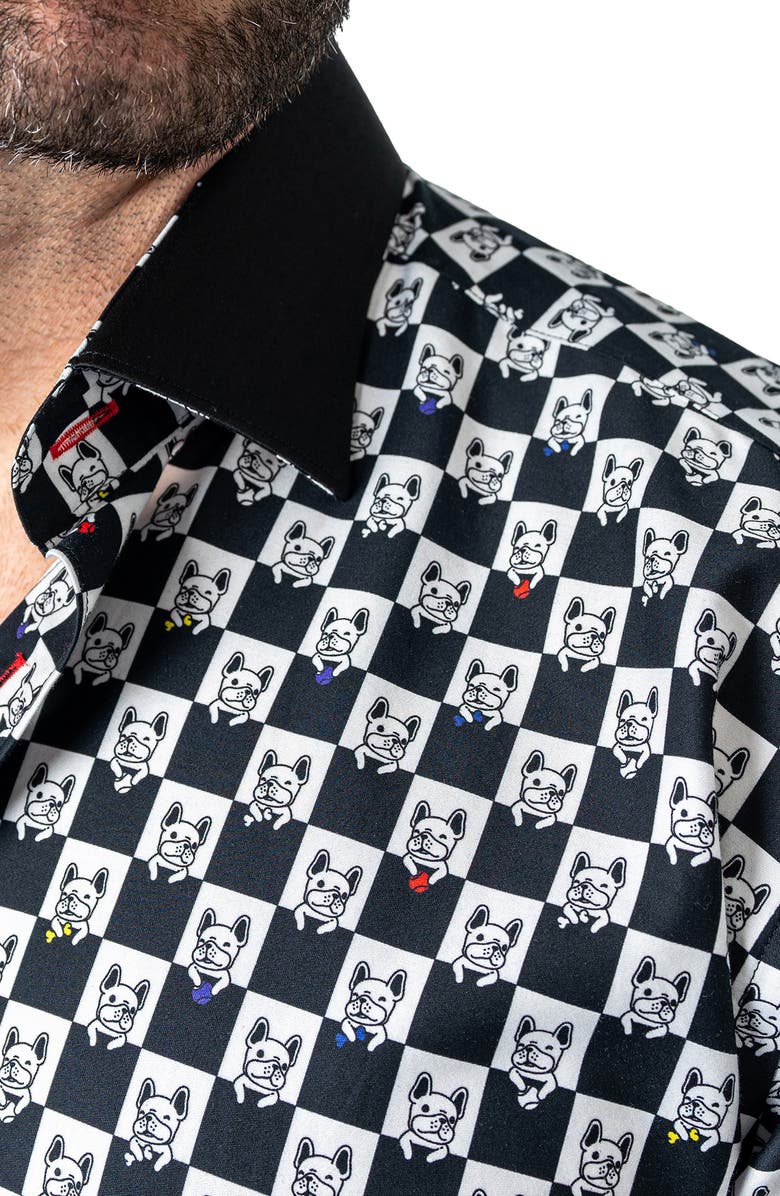 Maceoo Fibonacci Dogcheck Regular Fit Cotton Button-Up Shirt ...