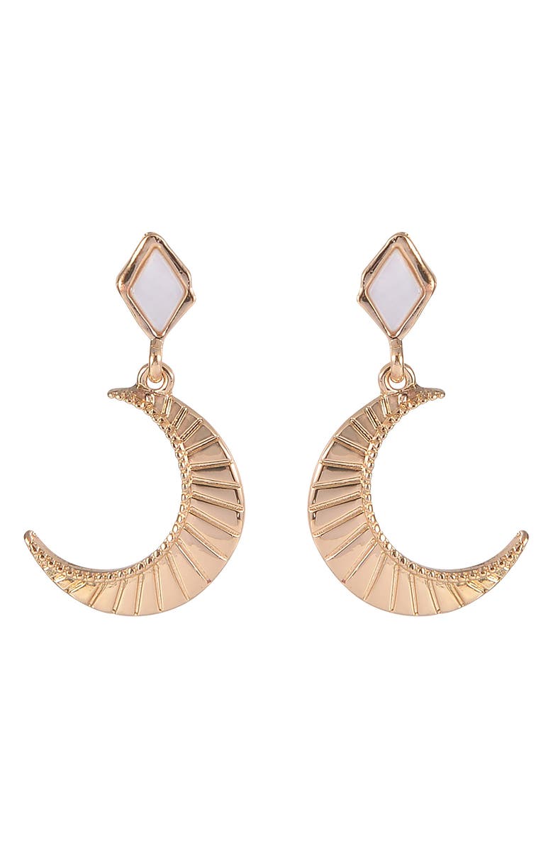 RACHEL Rachel Roy Mother-of-Pearl Crescent Moon Drop Earrings ...