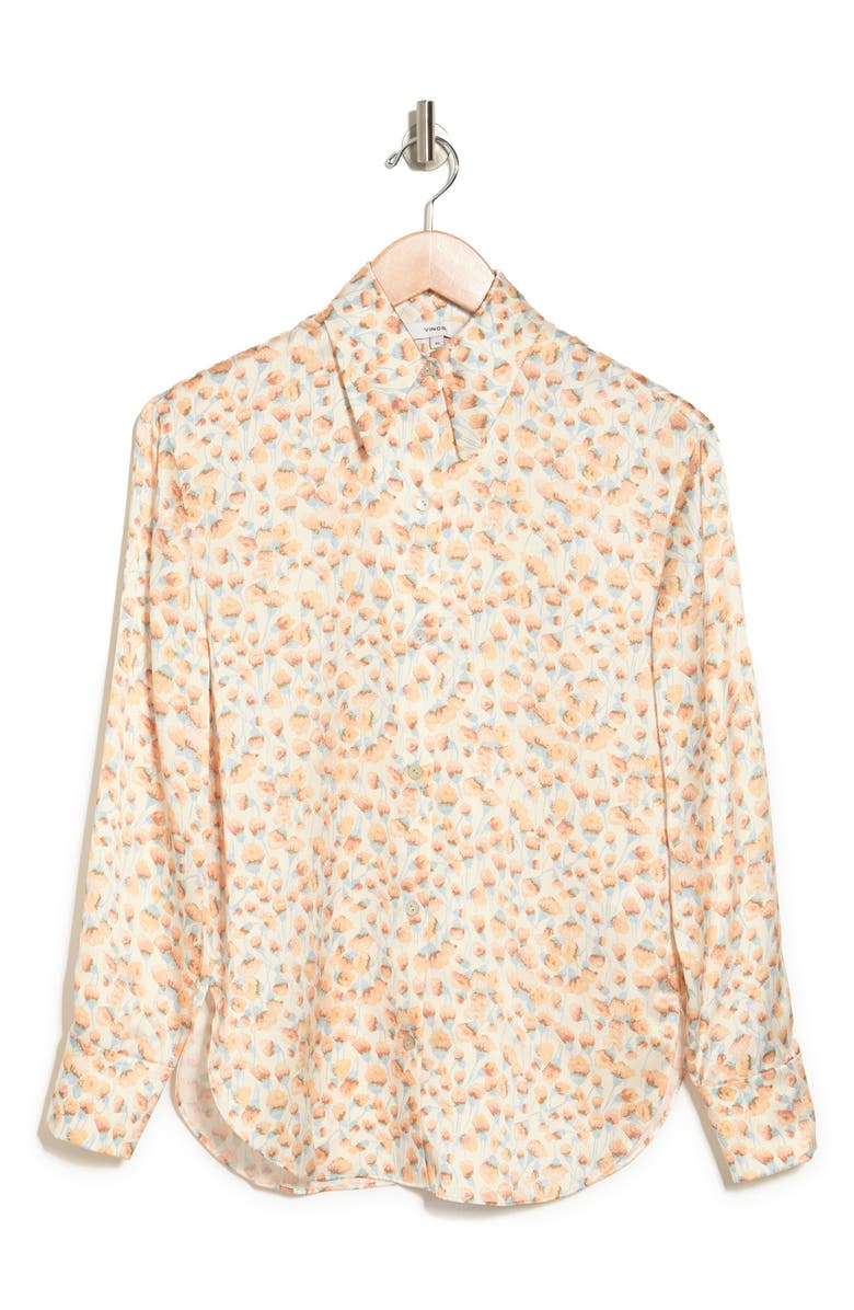 Vince Carnation Print Silk Blouse | Nordstromrack