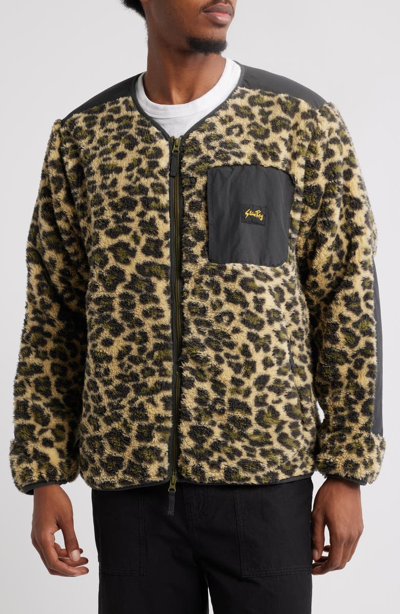 STAN RAY Leopard Fleece Cardigan | Nordstromrack