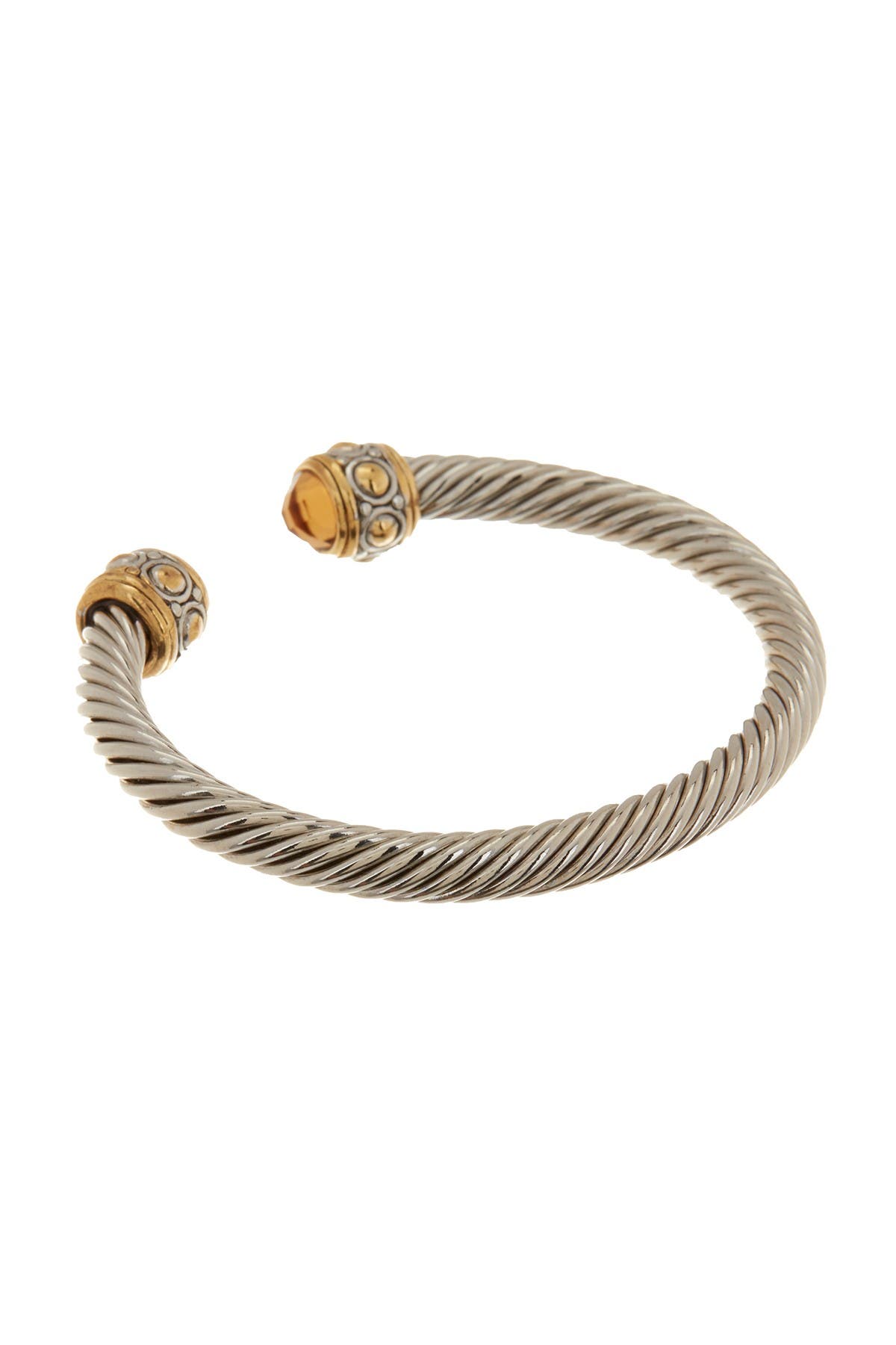 MESHMERISE Twisted Cable Citrine Cuff Bracelet | Nordstromrack