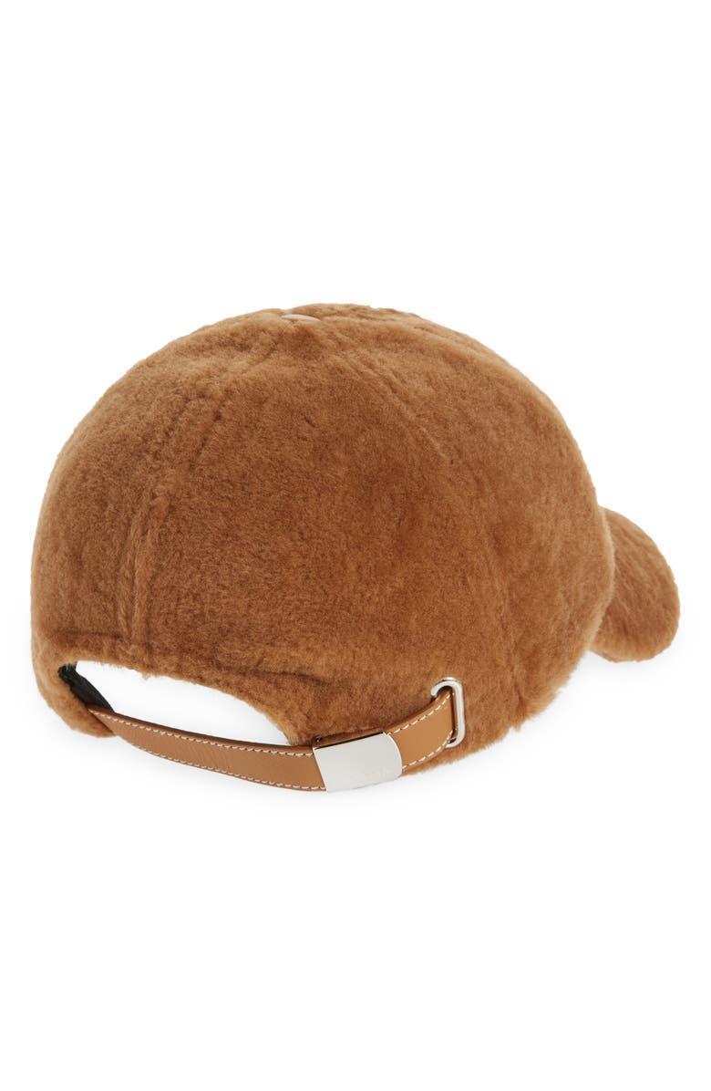 Burberry TB Monogram Genuine Shearling Baseball Cap | Nordstrom
