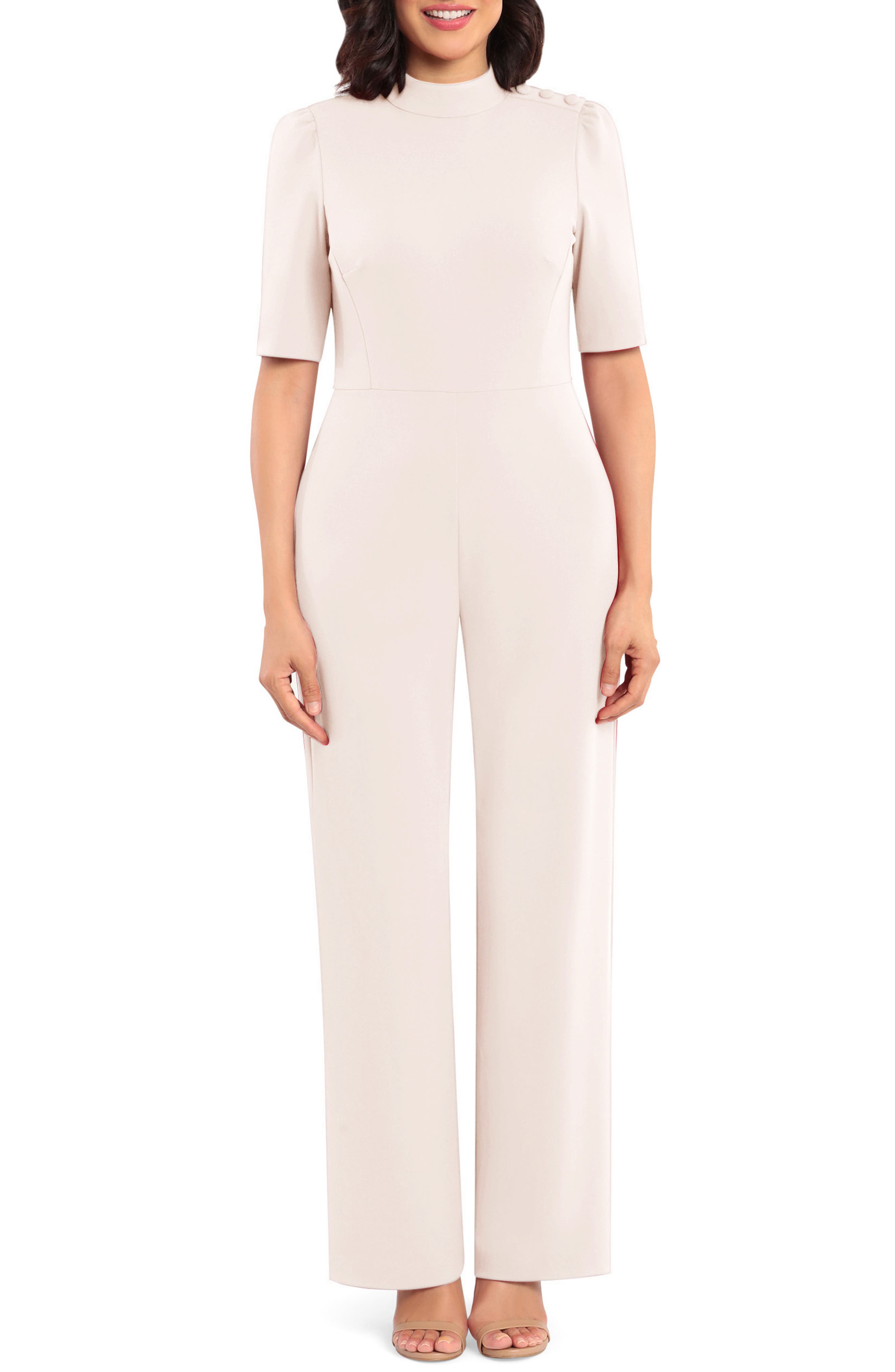Donna Morgan Mock Neck Short Sleeve Jumpsuit | Nordstromrack
