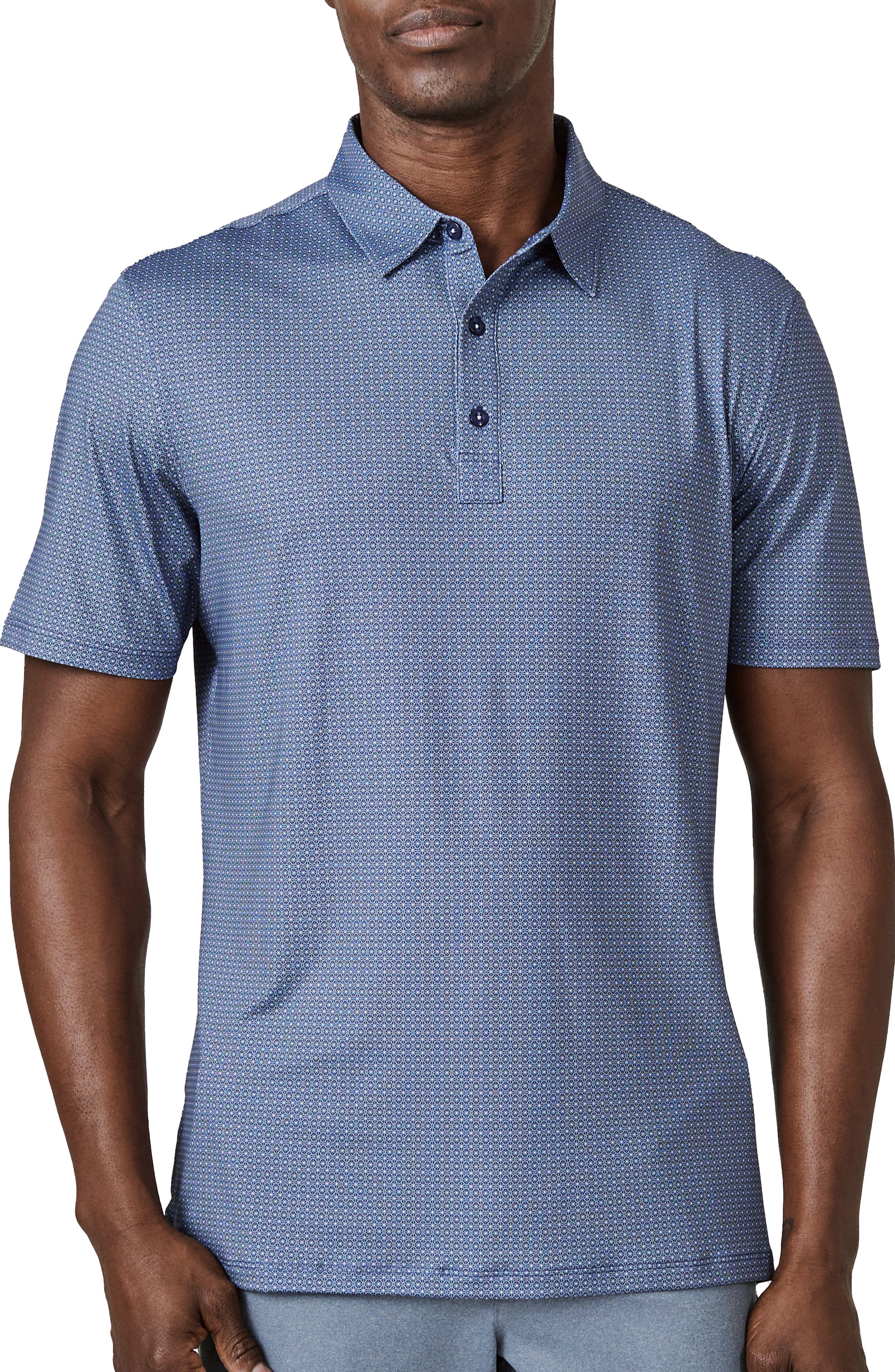 7 Diamonds Lenox Medallion Print Performance Polo | Nordstromrack