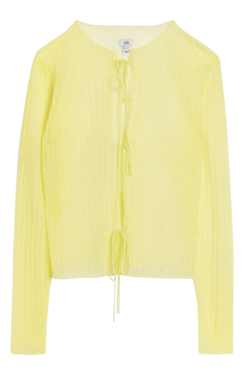 River Island Sheer Tie Front Top | Nordstromrack