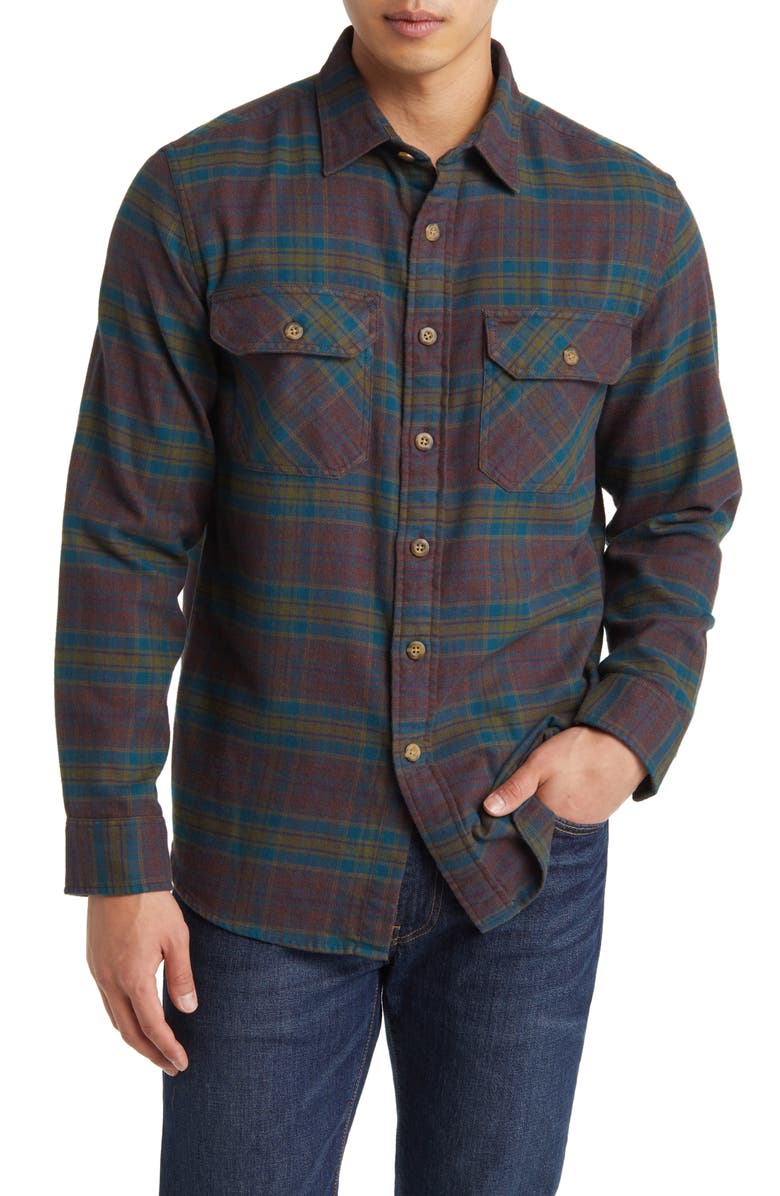 Pendleton Burnside Plaid Flannel Button-Up Shirt | Nordstrom