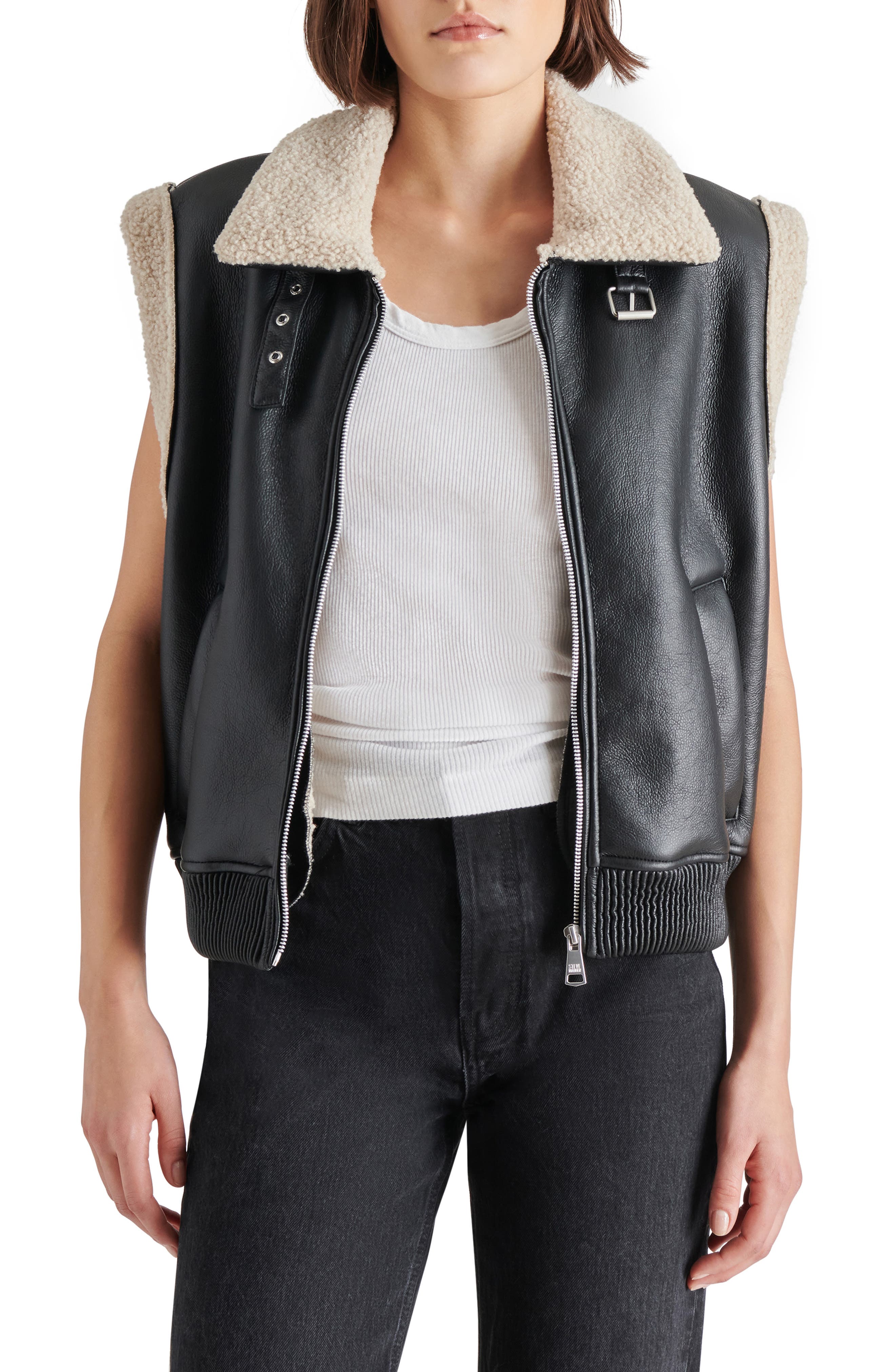Steve Madden Avi Faux Shearling Vest | Nordstromrack