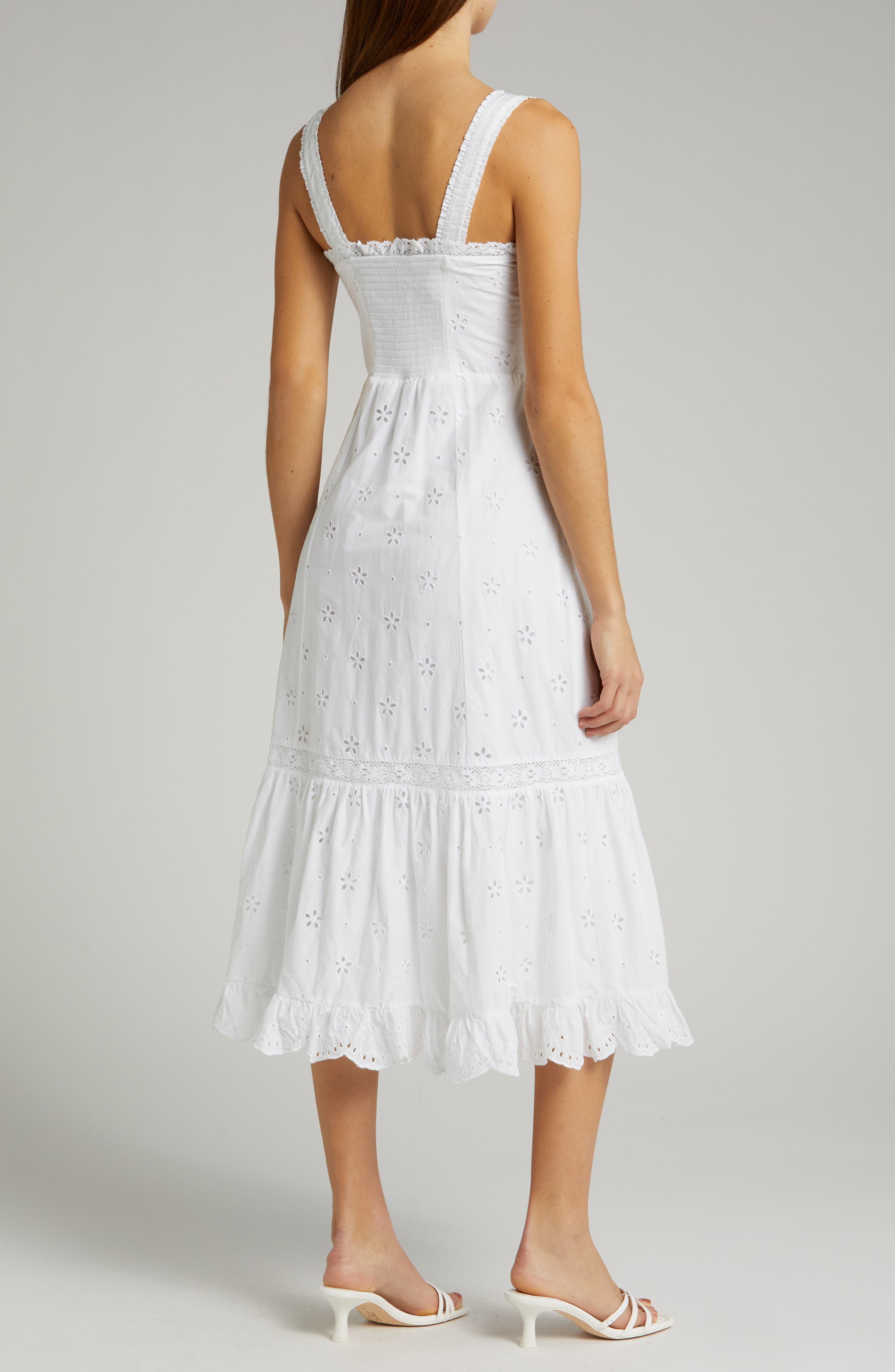 PAIGE Pallas Eyelet Sleeveless Dress | Nordstromrack