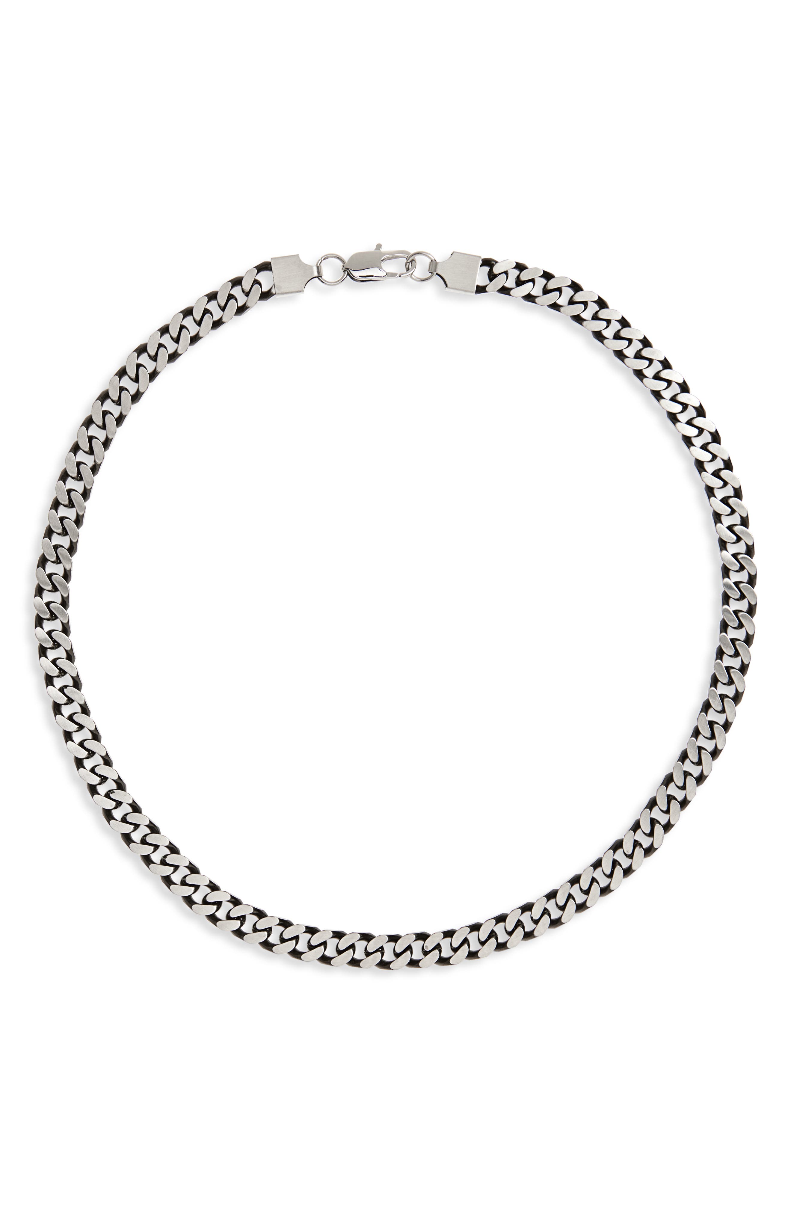 NORDSTROM RACK Men's Waterproof Edge Plated Curb Link Necklace ...