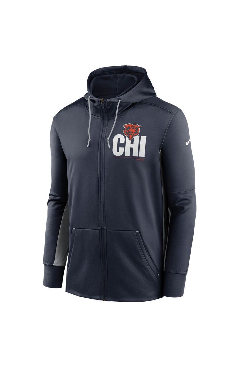 Nike Men's Nike Navy/Gray Chicago Bears Mascot Performance Full-Zip ...
