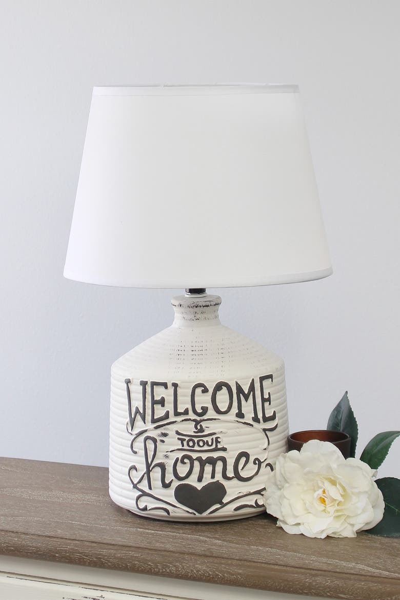 Simple Designs Welcome Home Rustic Ceramic Farmhouse Foyer Entryway ...