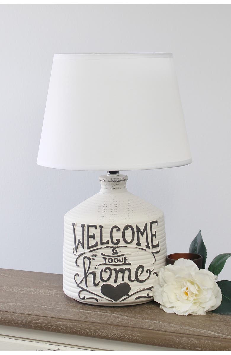 LALIA HOME Simple Designs Welcome Home Rustic Ceramic Farmhouse Foyer ...