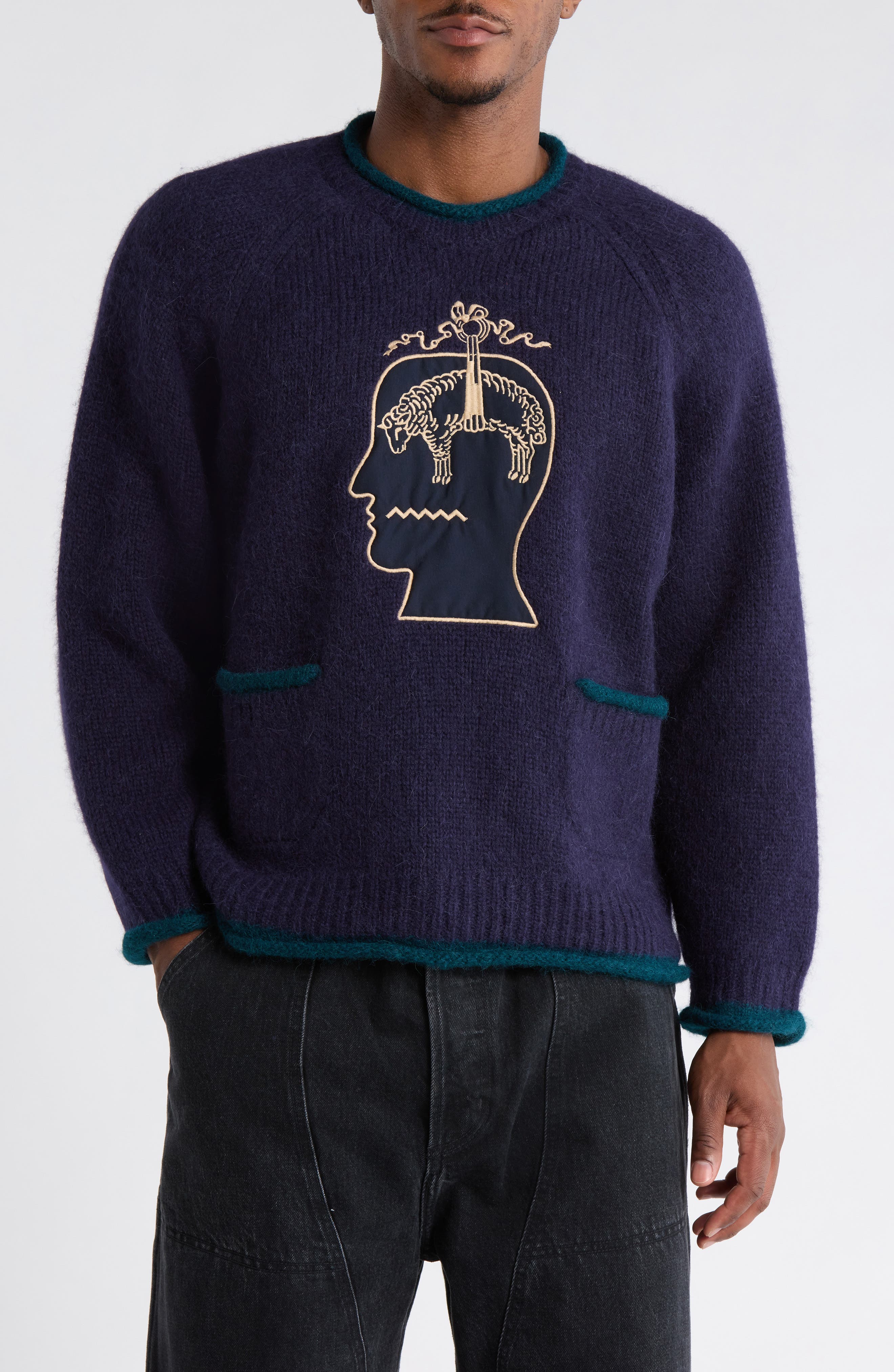 Brain Dead x Brooks Brothers California Logo Embroidered Roll Neck Baby ...