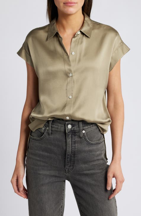 Women's 100% Silk Button Up Tops | Nordstrom
