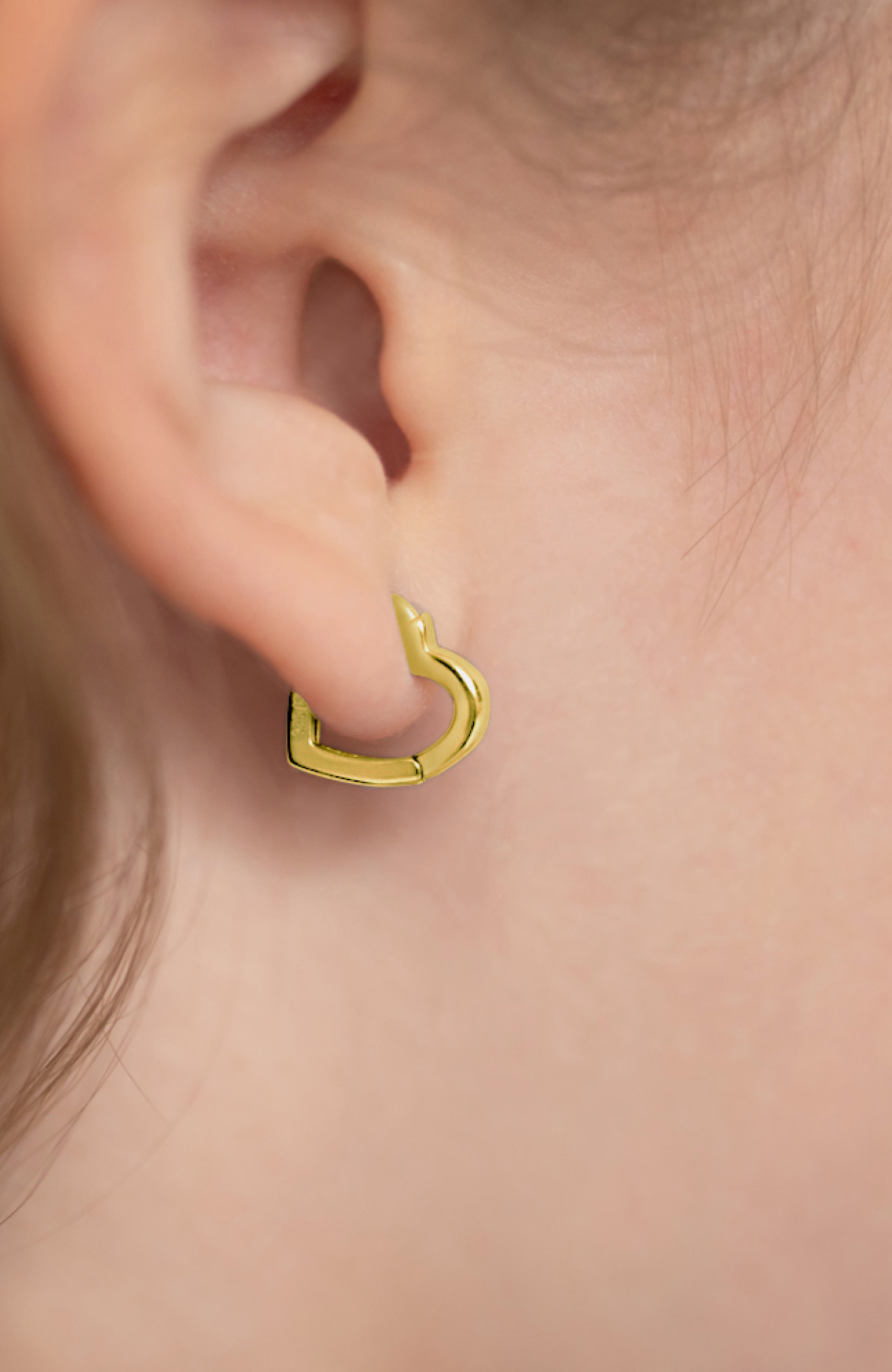 In Season Jewelry Heart Shaped Hoop Plated Earrings | Nordstrom