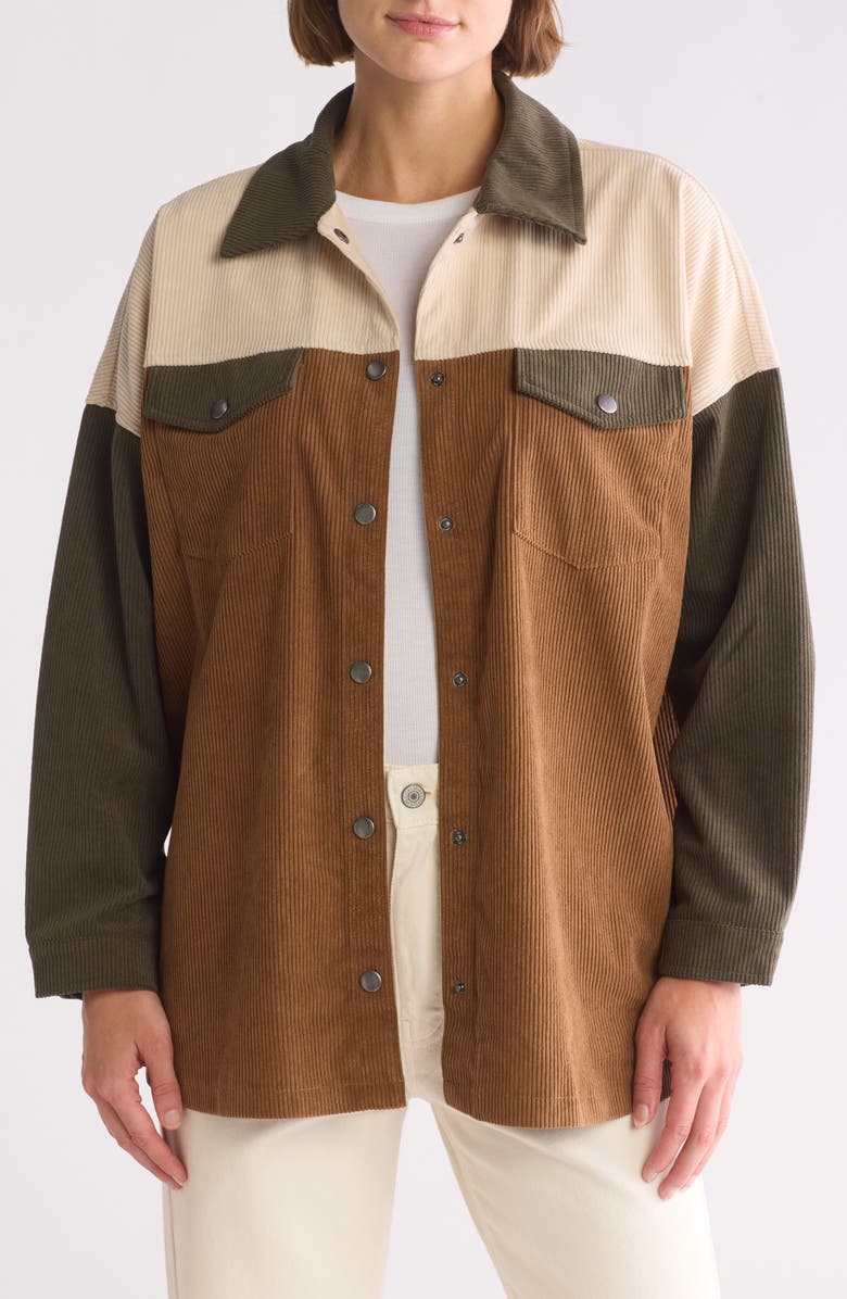 Thread & Supply Colorblock Corduroy Shacket | Nordstromrack