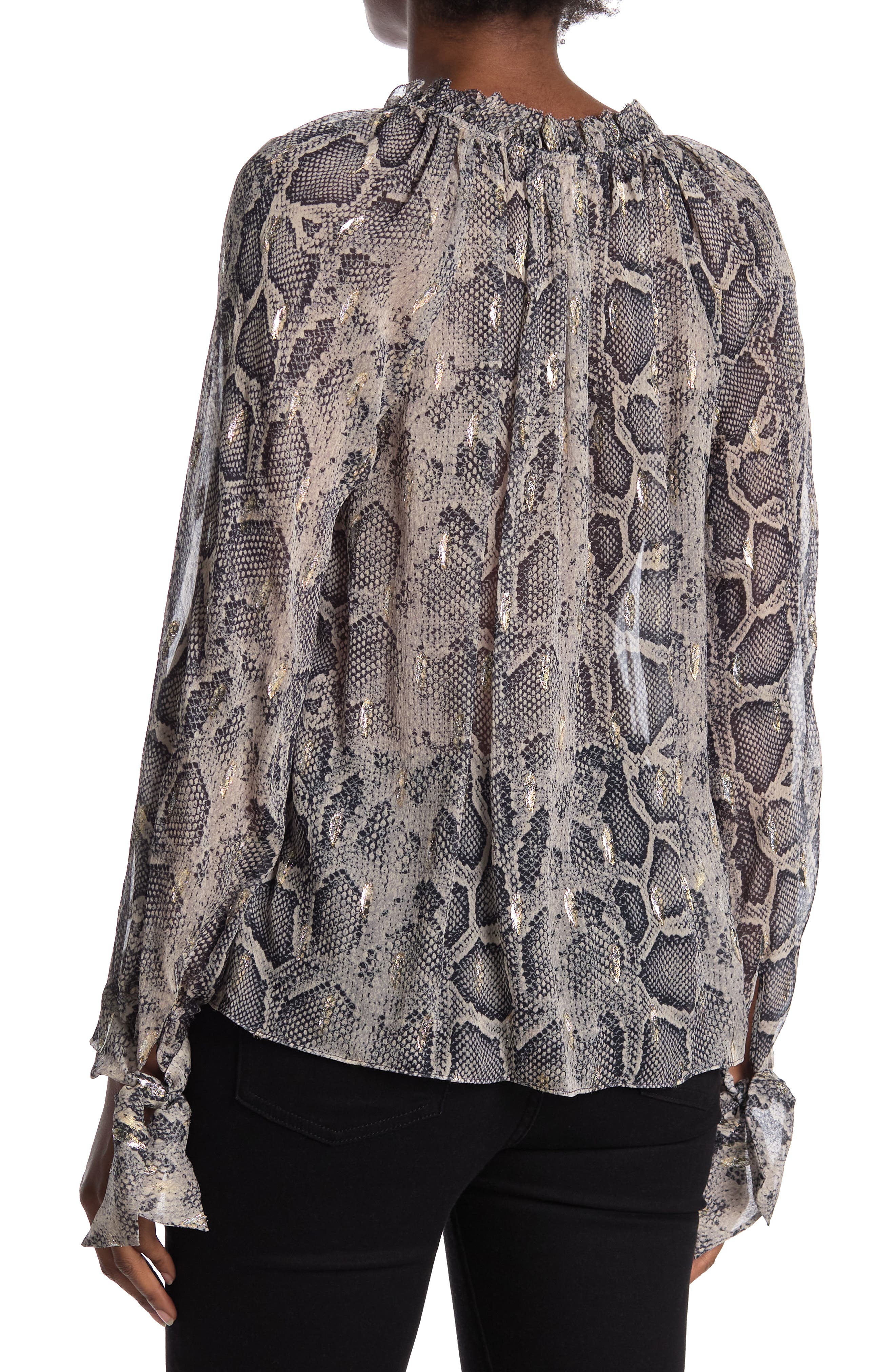 Rebecca Taylor Long Sleeve Snake Print Blouse | Nordstromrack