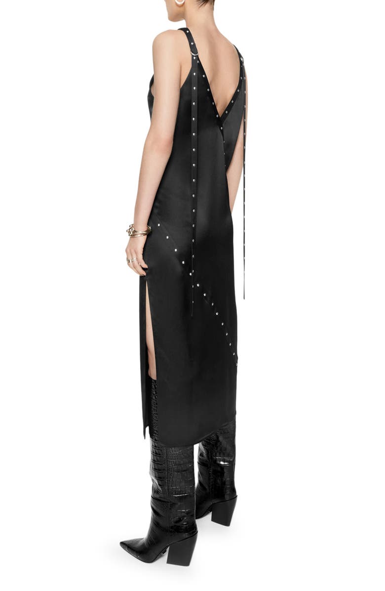 Rebecca Minkoff Camilla Studded Satin Midi Dress | Nordstromrack