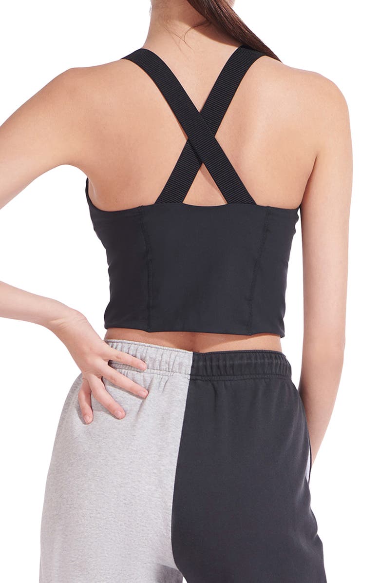 New Balance x STAUD Cross Back Half Zip Stretch Recycled Polyester Crop ...