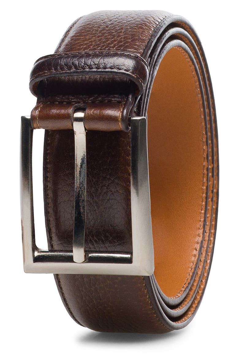 Rocas Tabaco Pebbled Leather Belt (Men) | Nordstrom