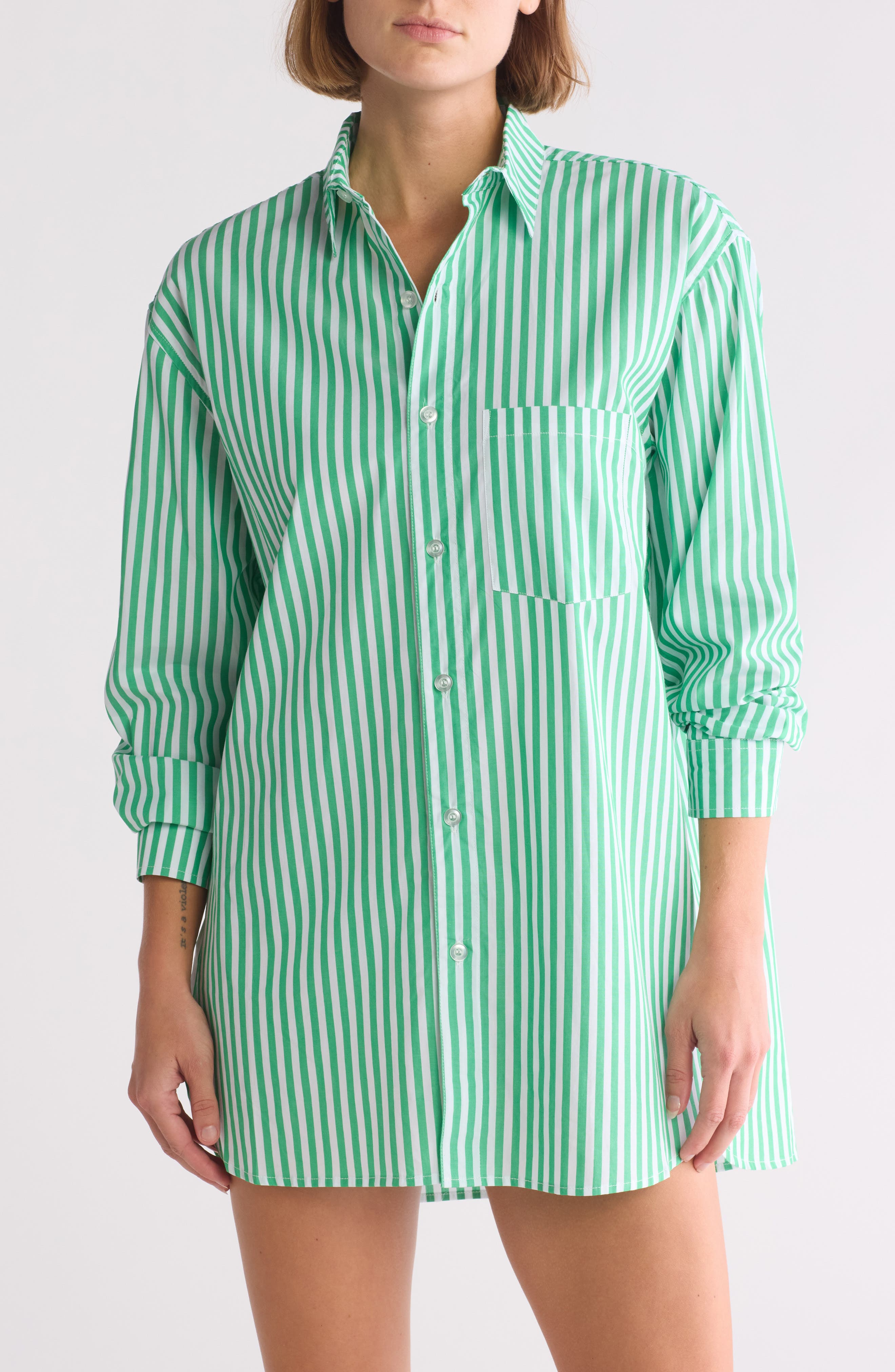 Sanctuary Oversize Beach Button-Up Cover-Up Shirt | Nordstromrack