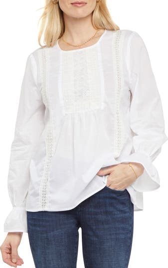 NYDJ Victoria Lace Ruffle Sleeve Blouse | Nordstromrack