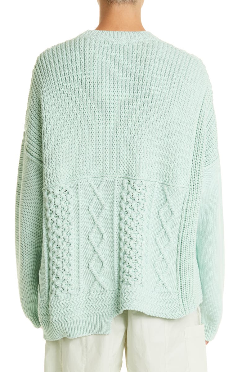Ambush Men's Patchwork Logo Cable Knit Sweater | Nordstromrack
