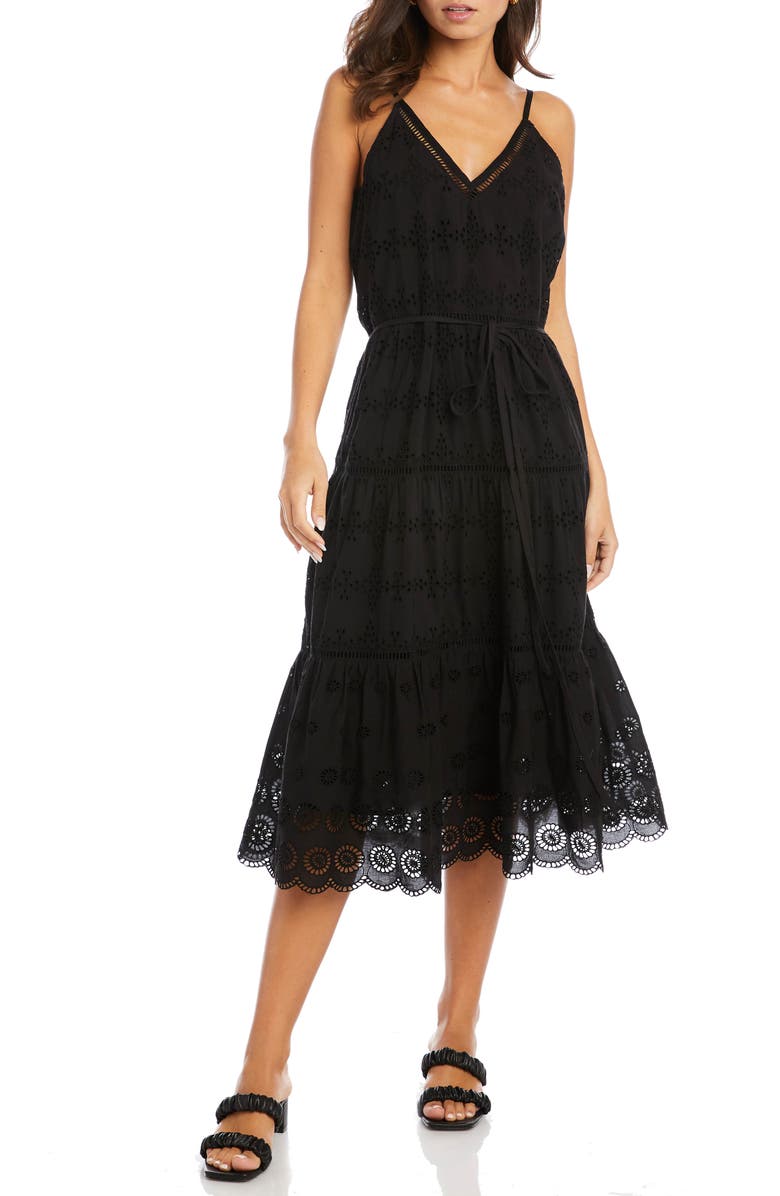 Karen Kane Tiered Eyelet Cotton Sundress | Nordstromrack