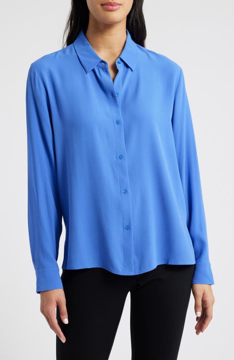 Women's 100% Silk Button Up Tops | Nordstrom