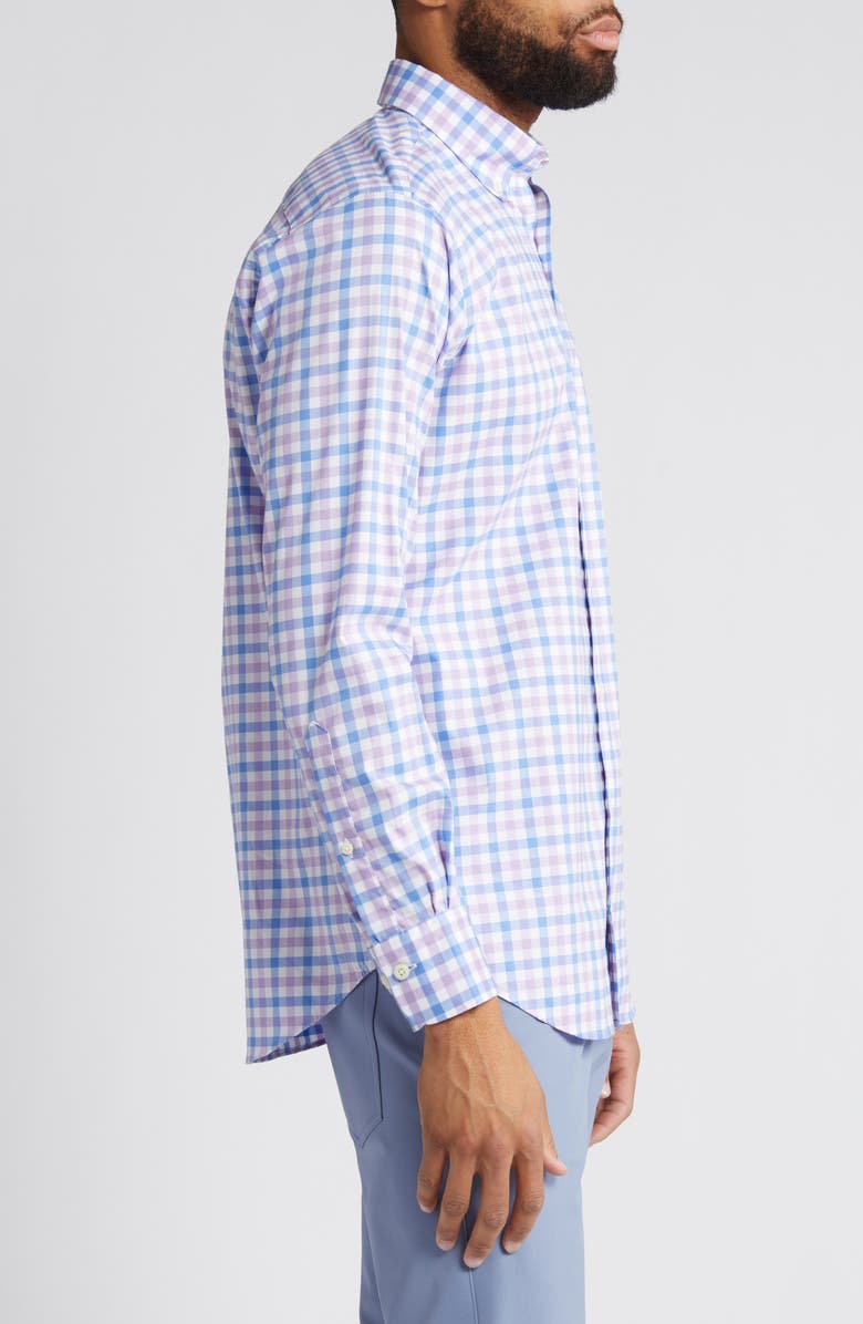 Peter Millar Castine Crown Lite Check Stretch Button-Down Shirt ...