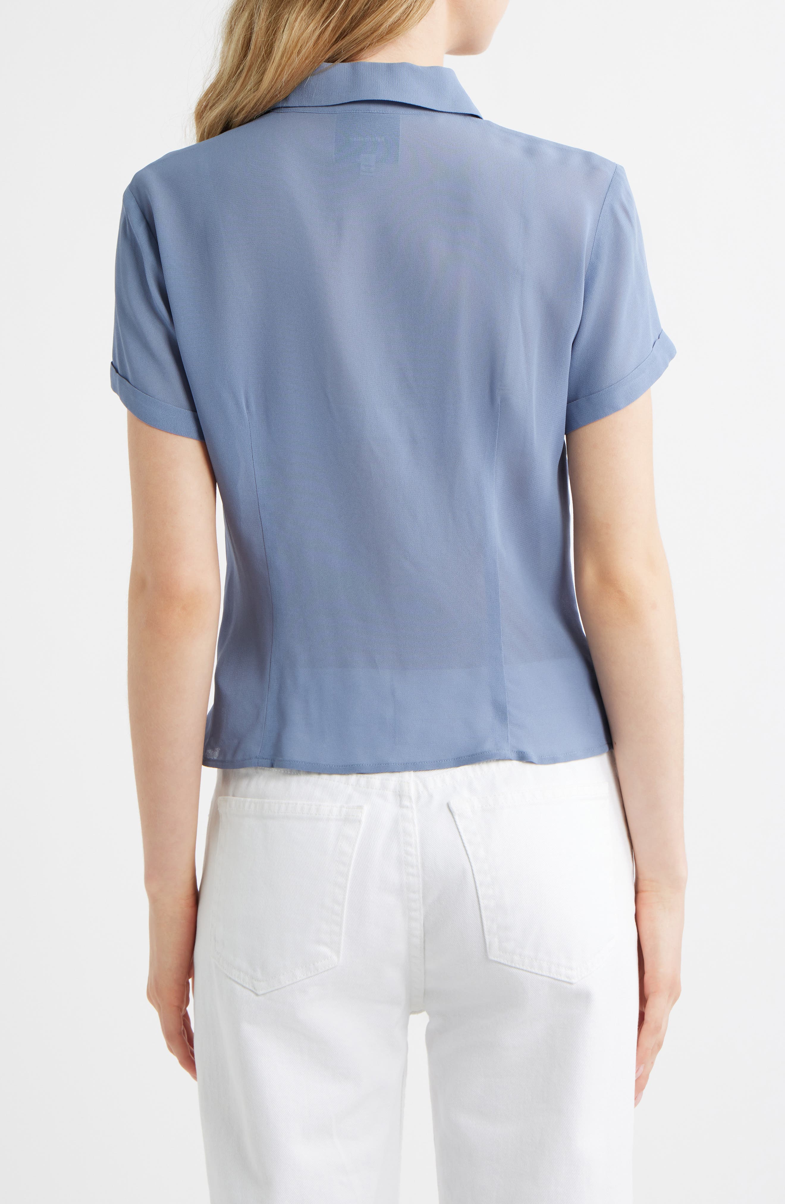 Reformation Corin Semi Sheer Button-Up Top | Nordstrom