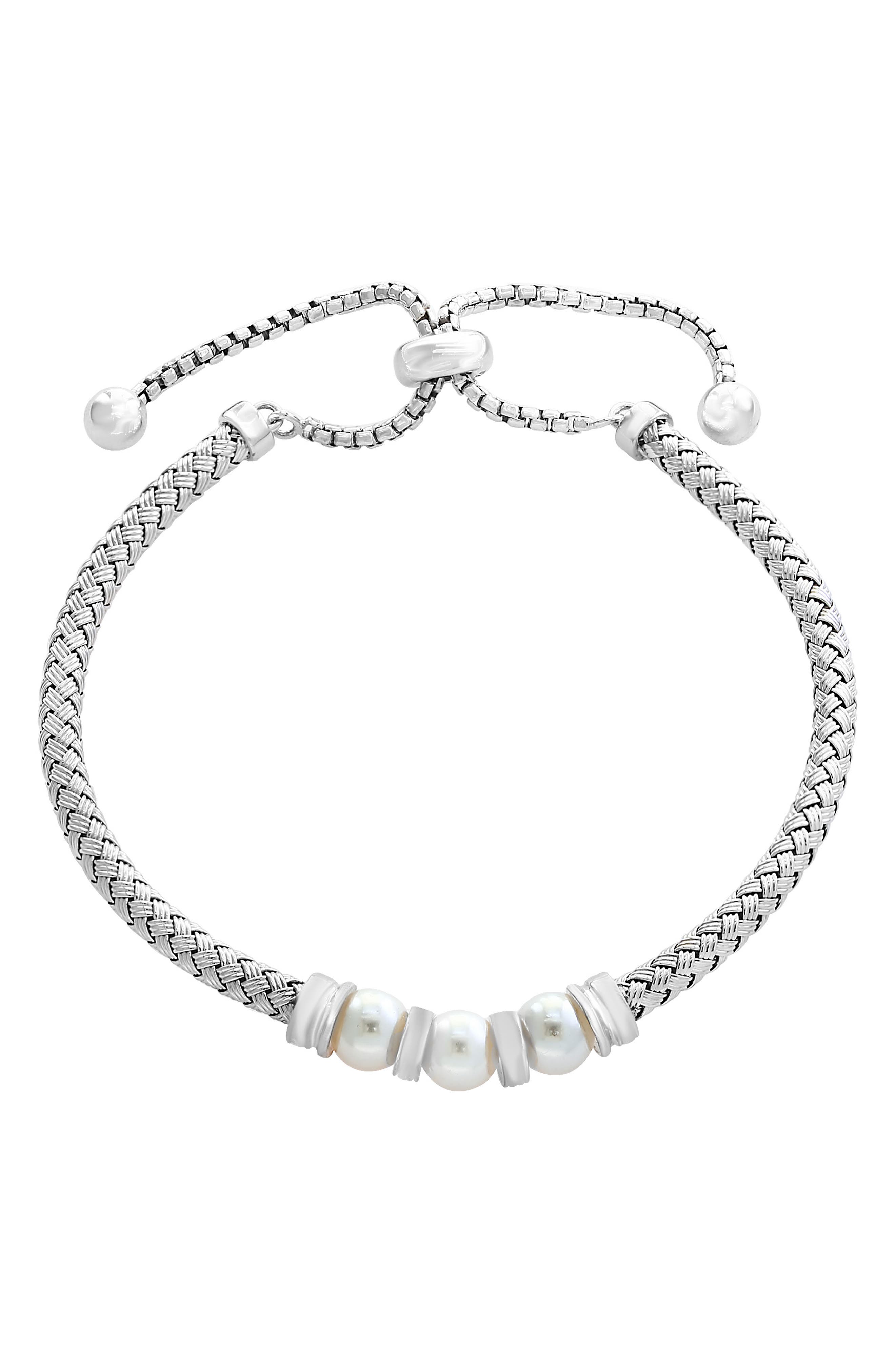 EFFY Sterling Silver Freshwater Pearl Rope Chain Bracelet | Nordstromrack