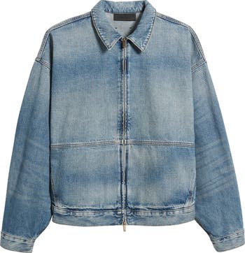 Fear of God Essentials Zip Denim Jacket | Nordstrom Fear of God Essentials Zip Denim Jacket | Nordstrom