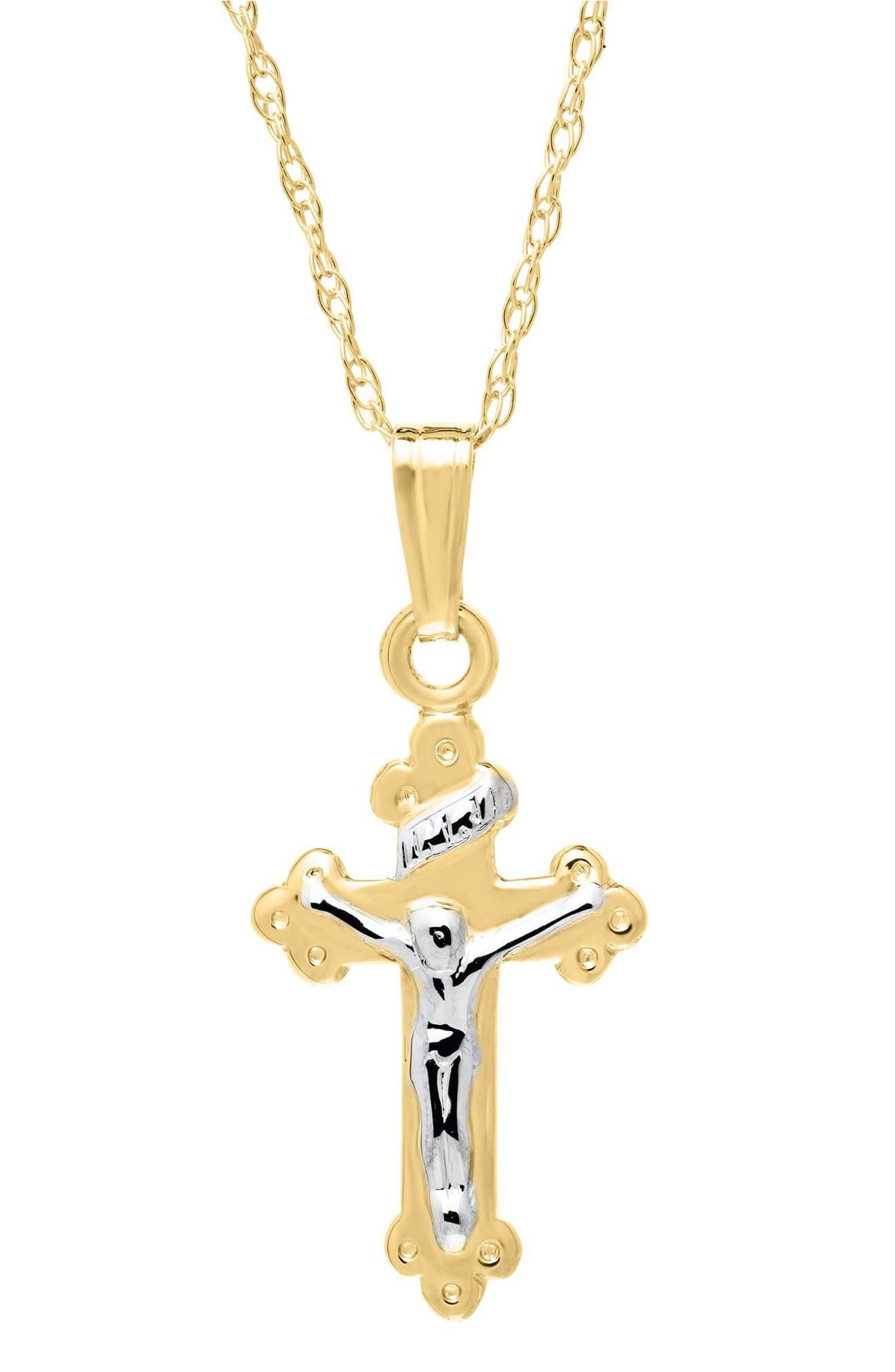 Mignonette 14k Gold Crucifix Necklace | Nordstrom