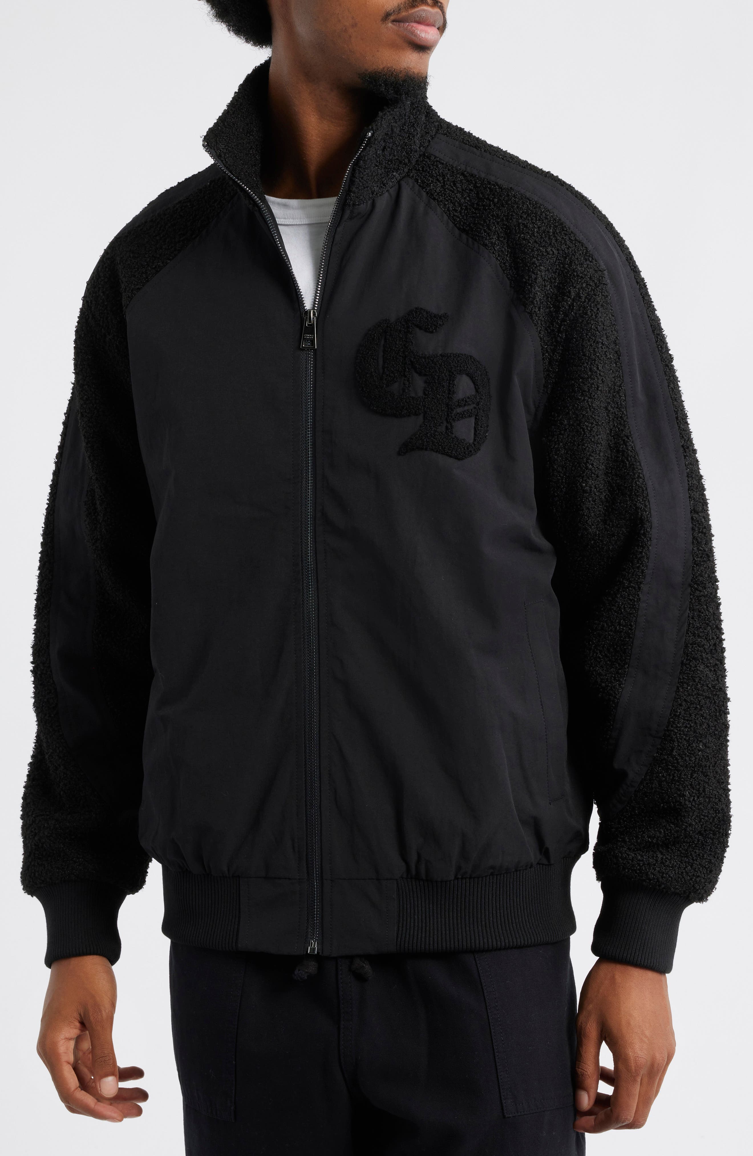 CRIMINAL DAMAGE High Pile Fleece Track Jacket | Nordstromrack
