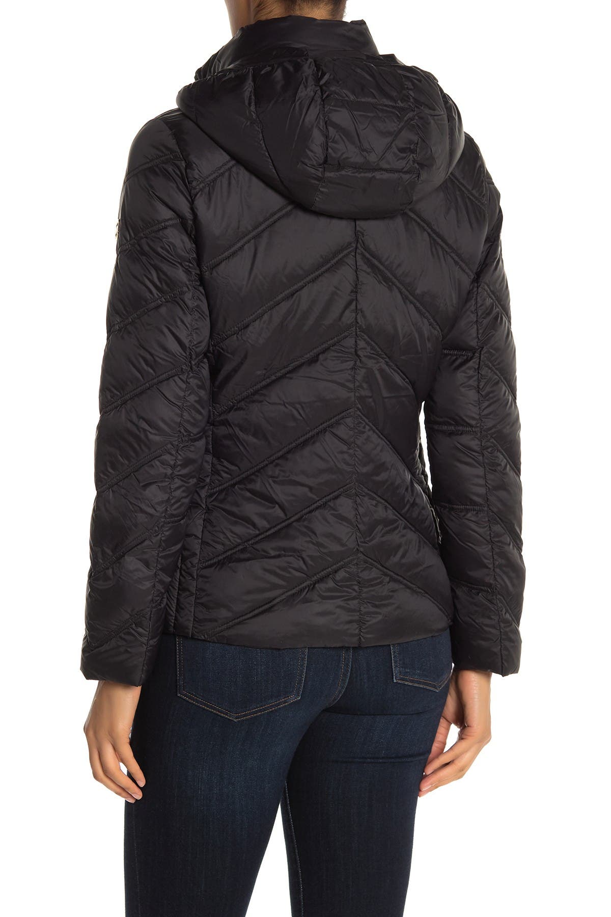 MICHAEL Michael Kors Packable Hooded Zip Down Puffer Jacket | Nordstromrack