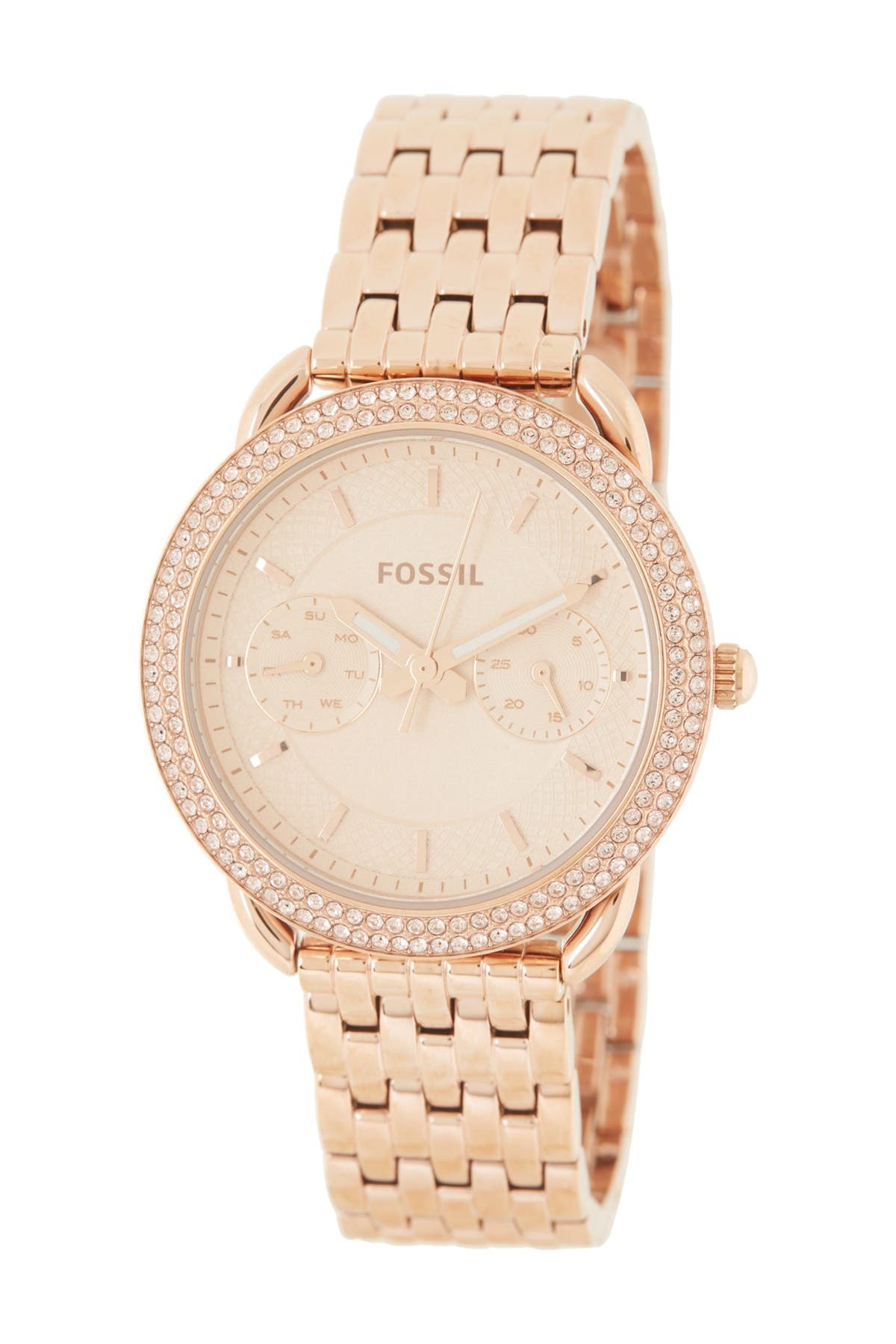 Fossil Tailor Crystal Face Rose Gold Watch | Nordstromrack