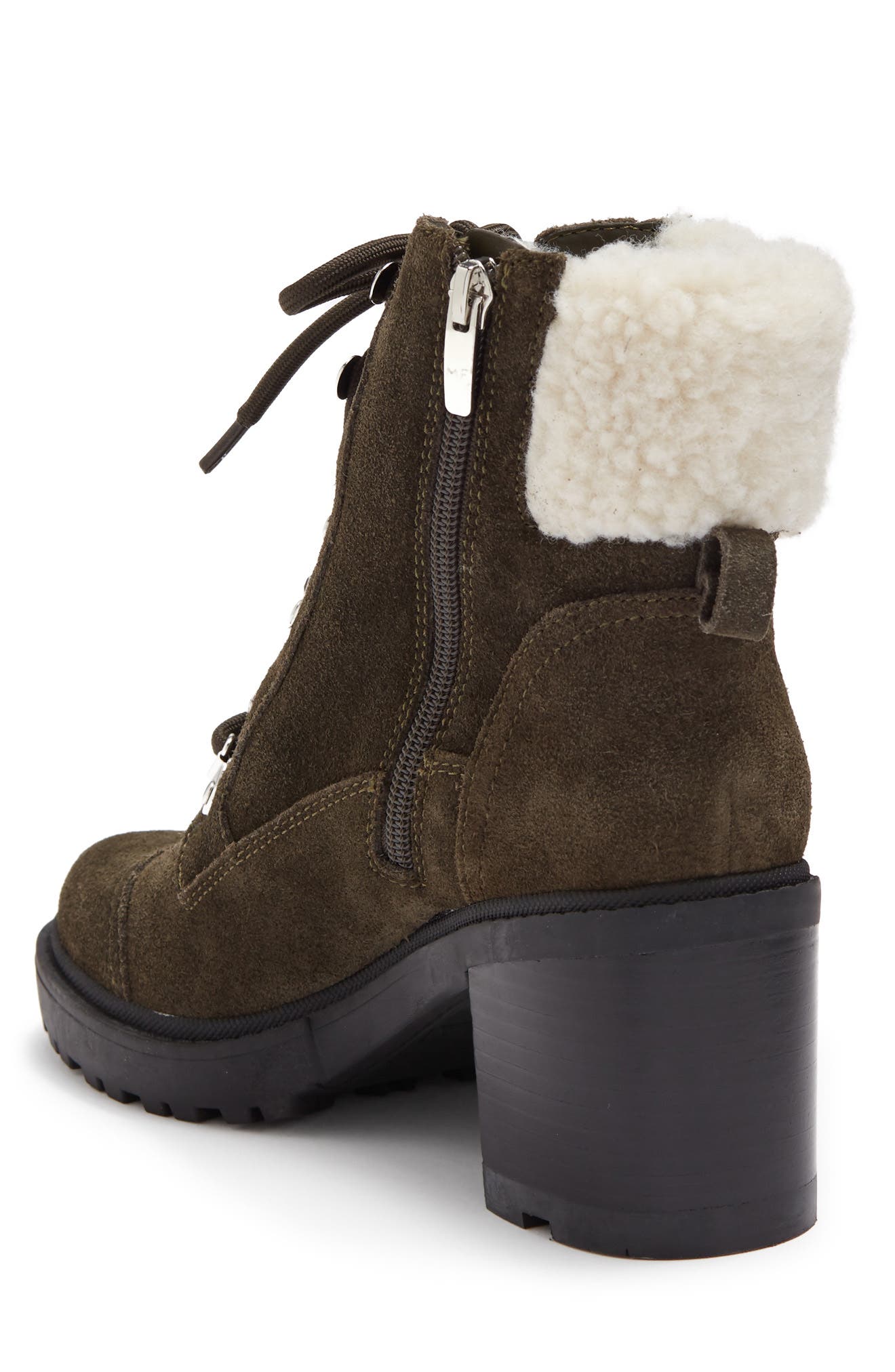 Faux Shearling Combat Bootie (Women) | Nordstromrack